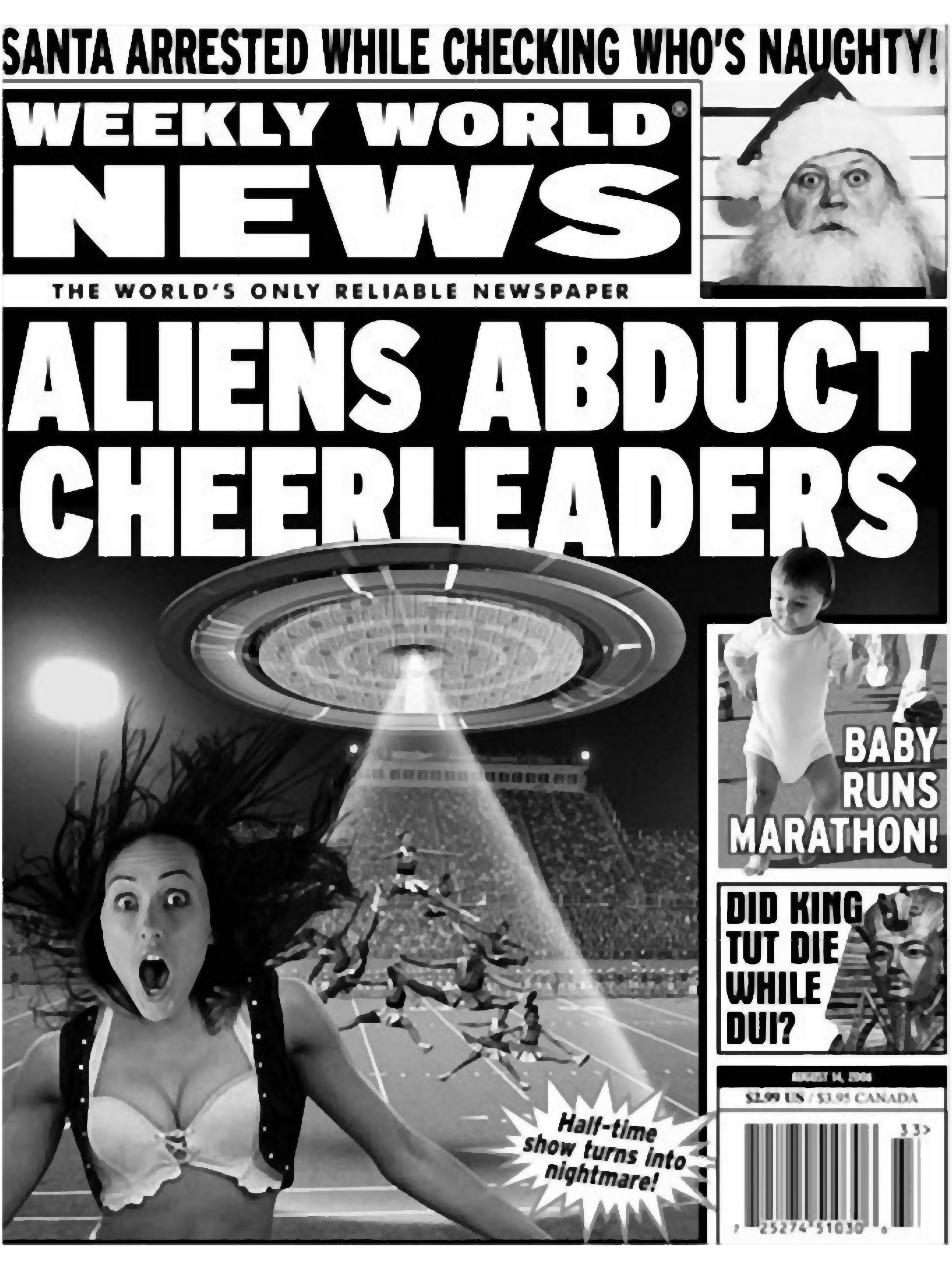 Aliens abduct cheerleaders Santa arrested bizarre odd strang | Inspire ...
