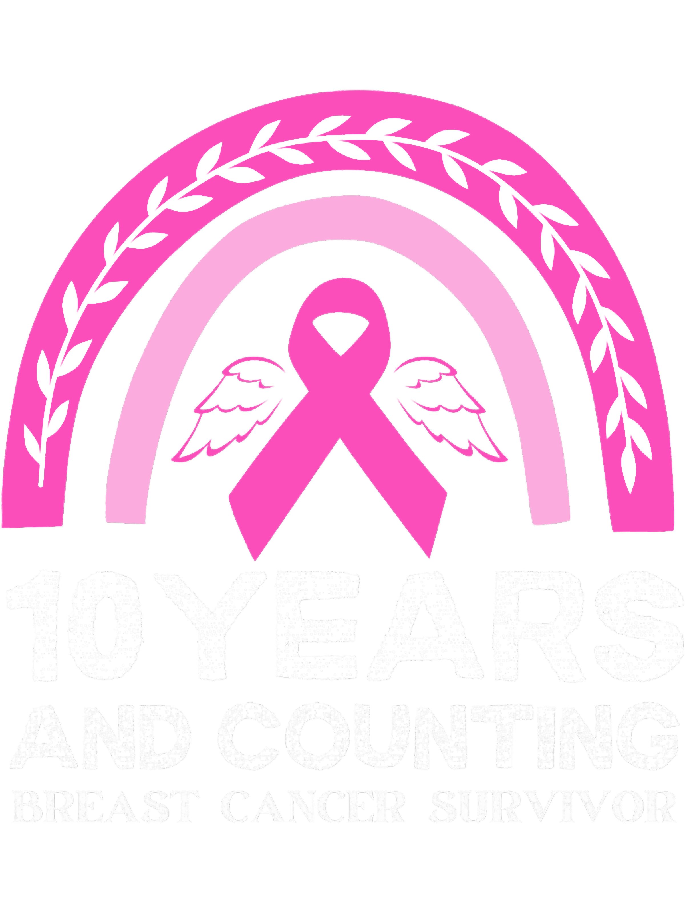 Breast Cancer Survivor Gift 10 years Cancer Free Pink Rainbo | Inspire ...