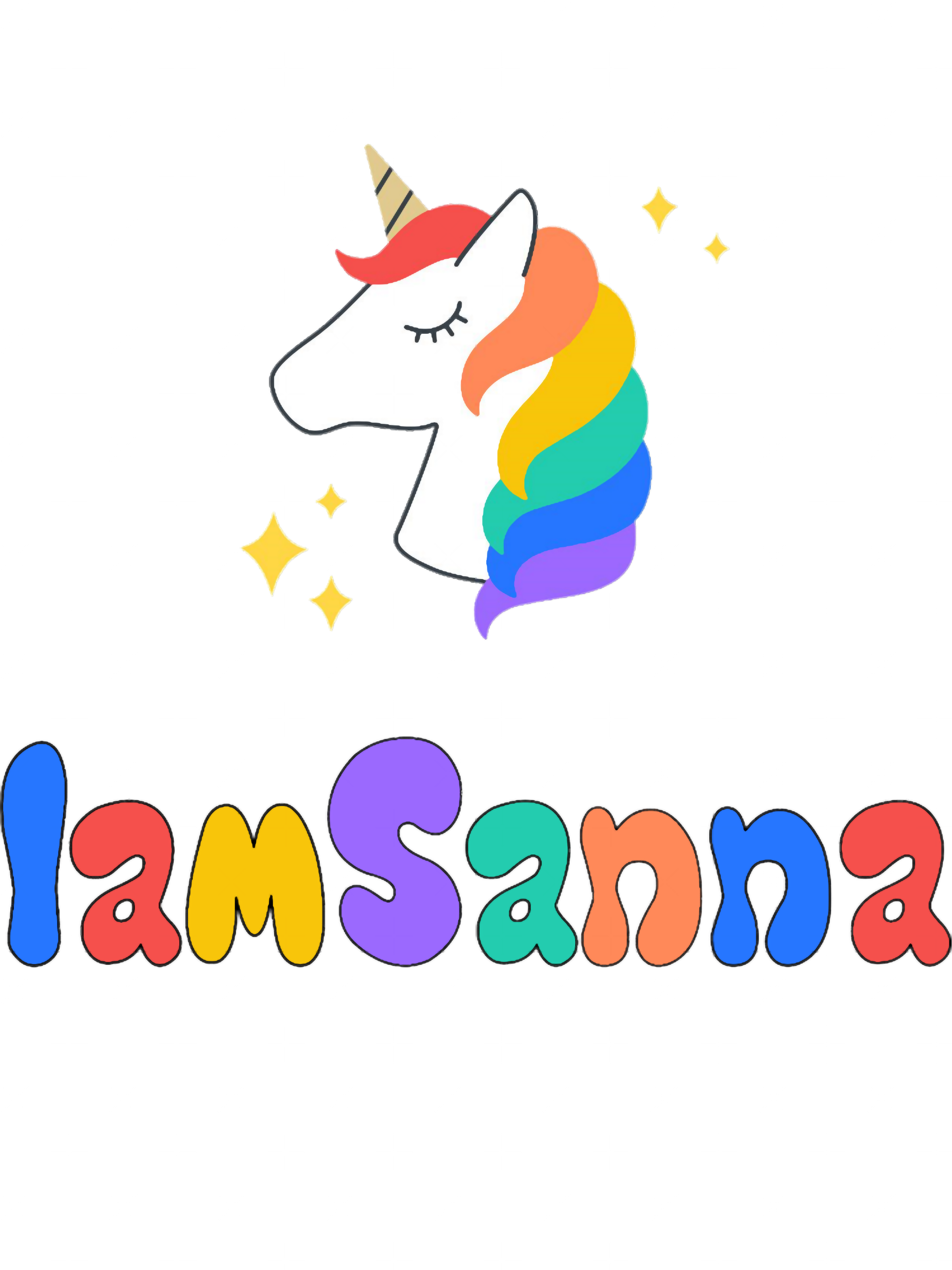 iamSanna Loves Unicorns Black NotiamSanna | Inspire Uplift