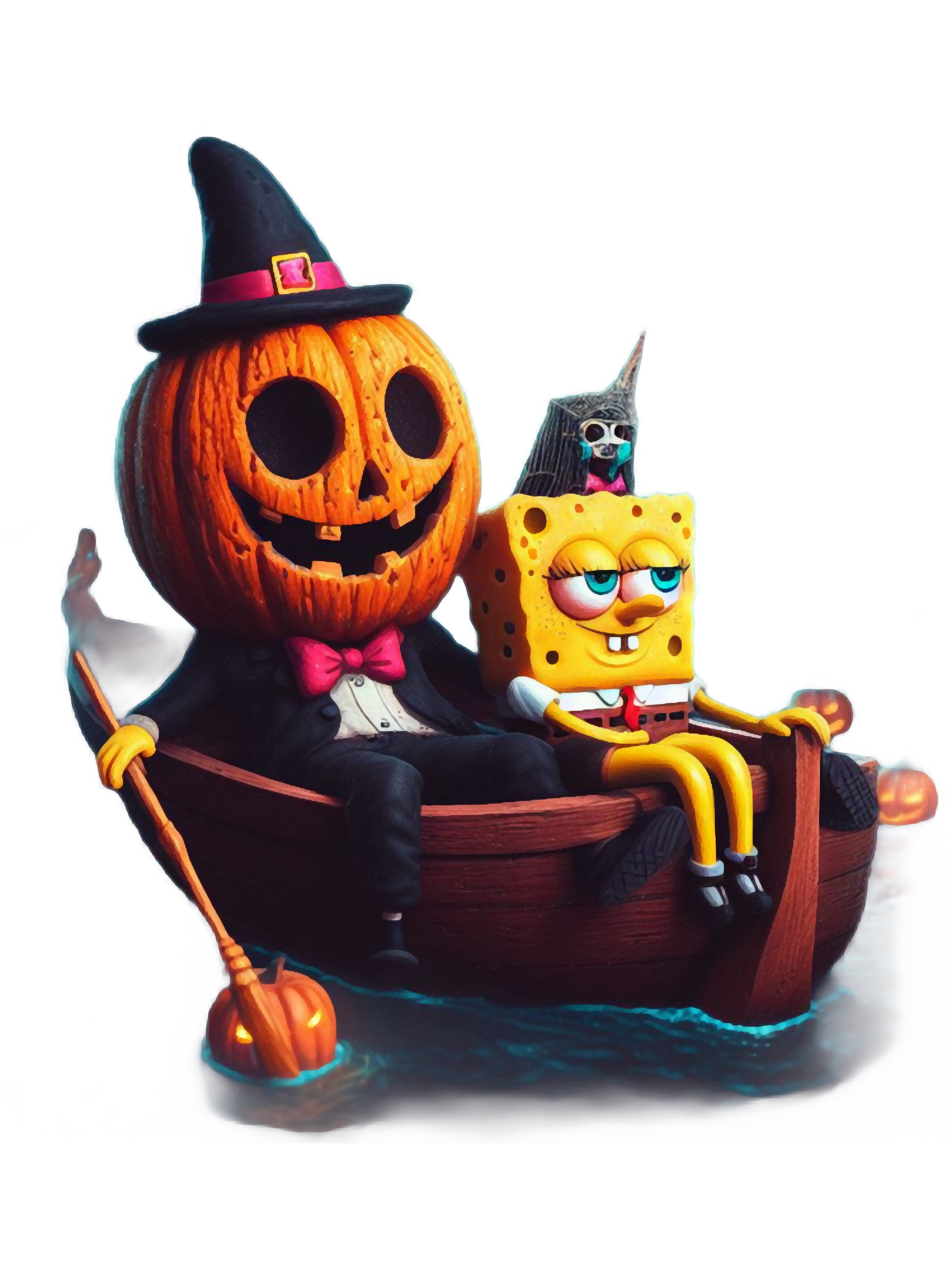 Bored SpongeBob went on a boat tour with her friend | Inspire Uplift