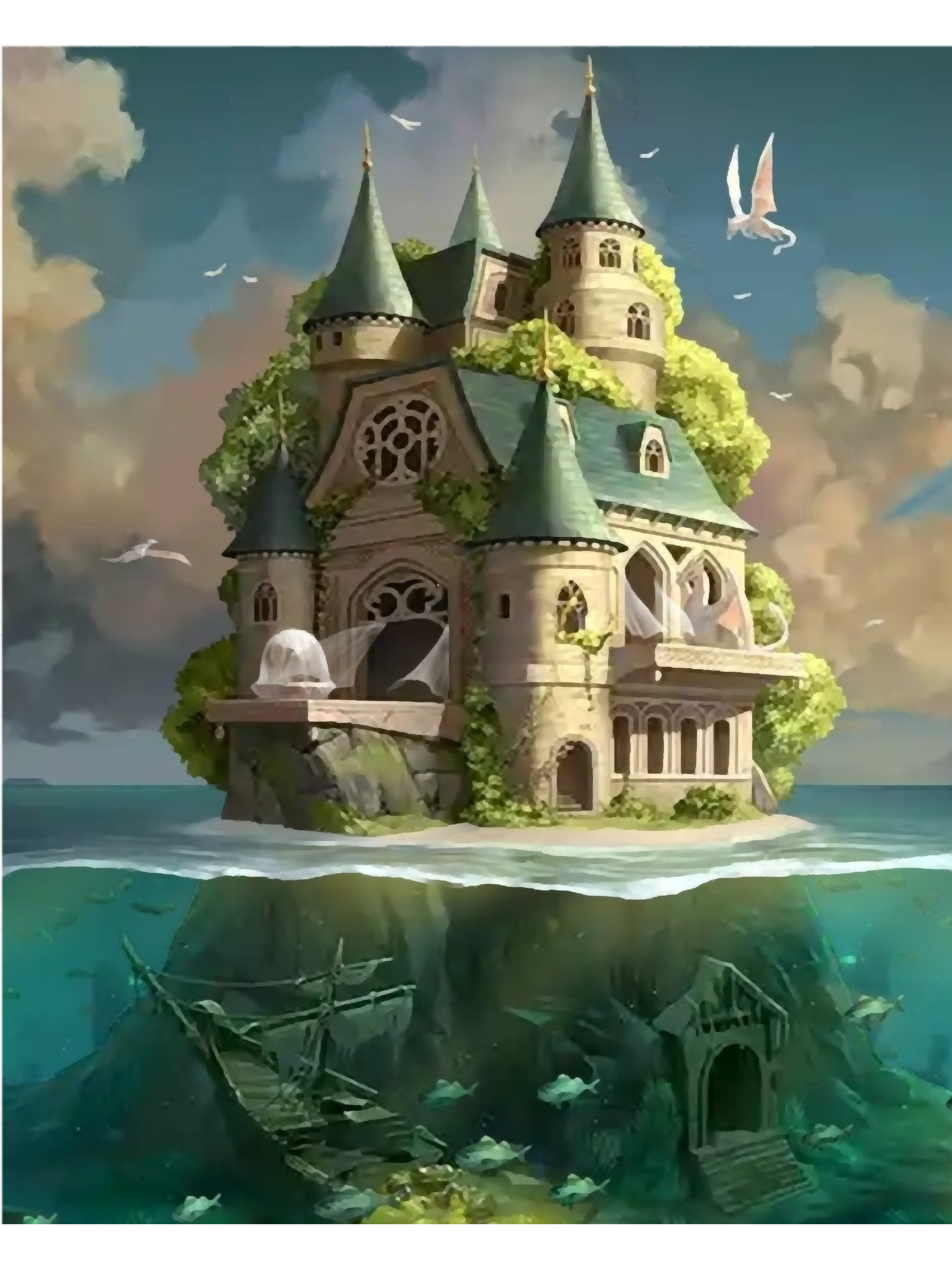 Half submerged castle (2) | Inspire Uplift