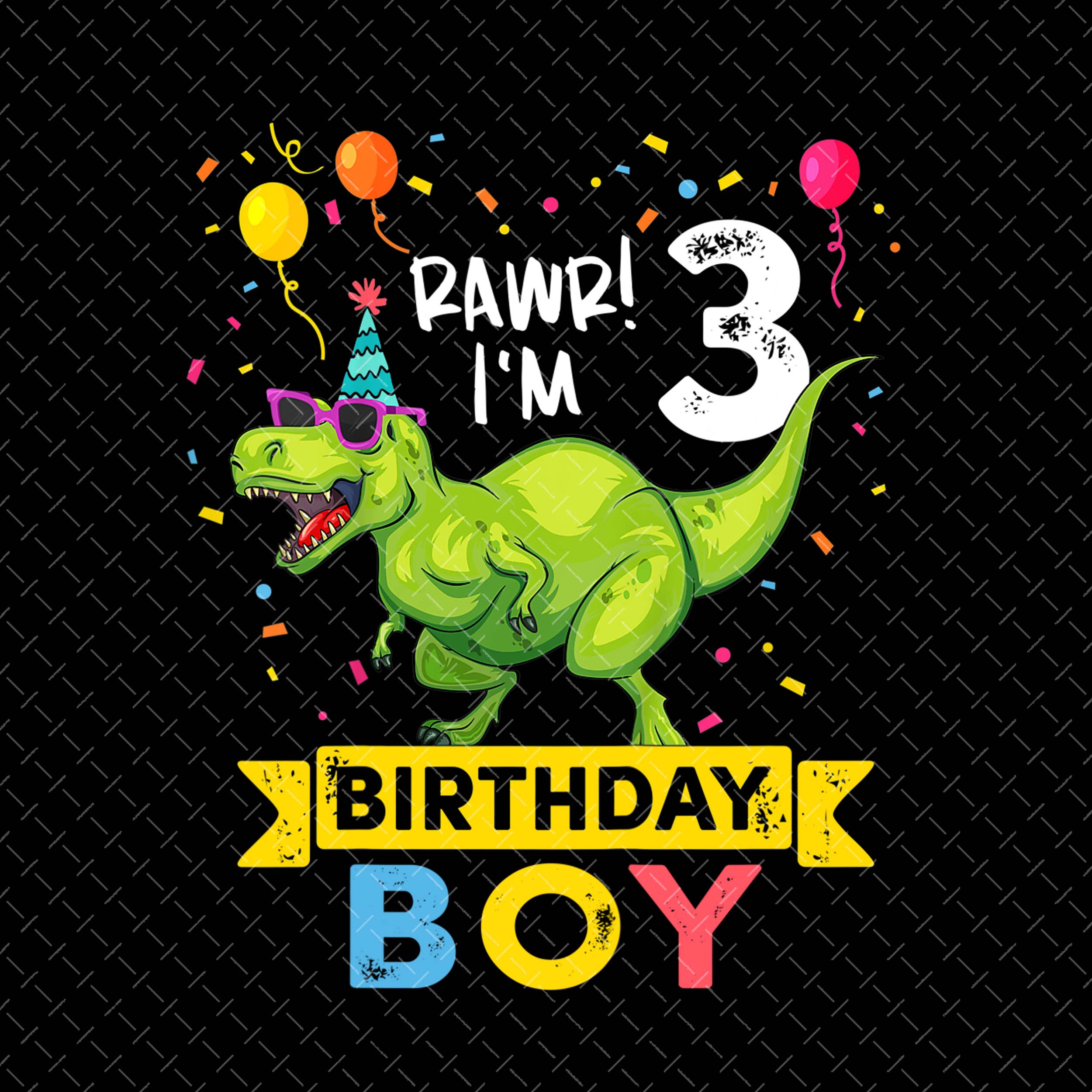 3rd Birthday Boy Dinosaur PNG, 3rd birthday Dinosaur Png, 3 | Inspire ...