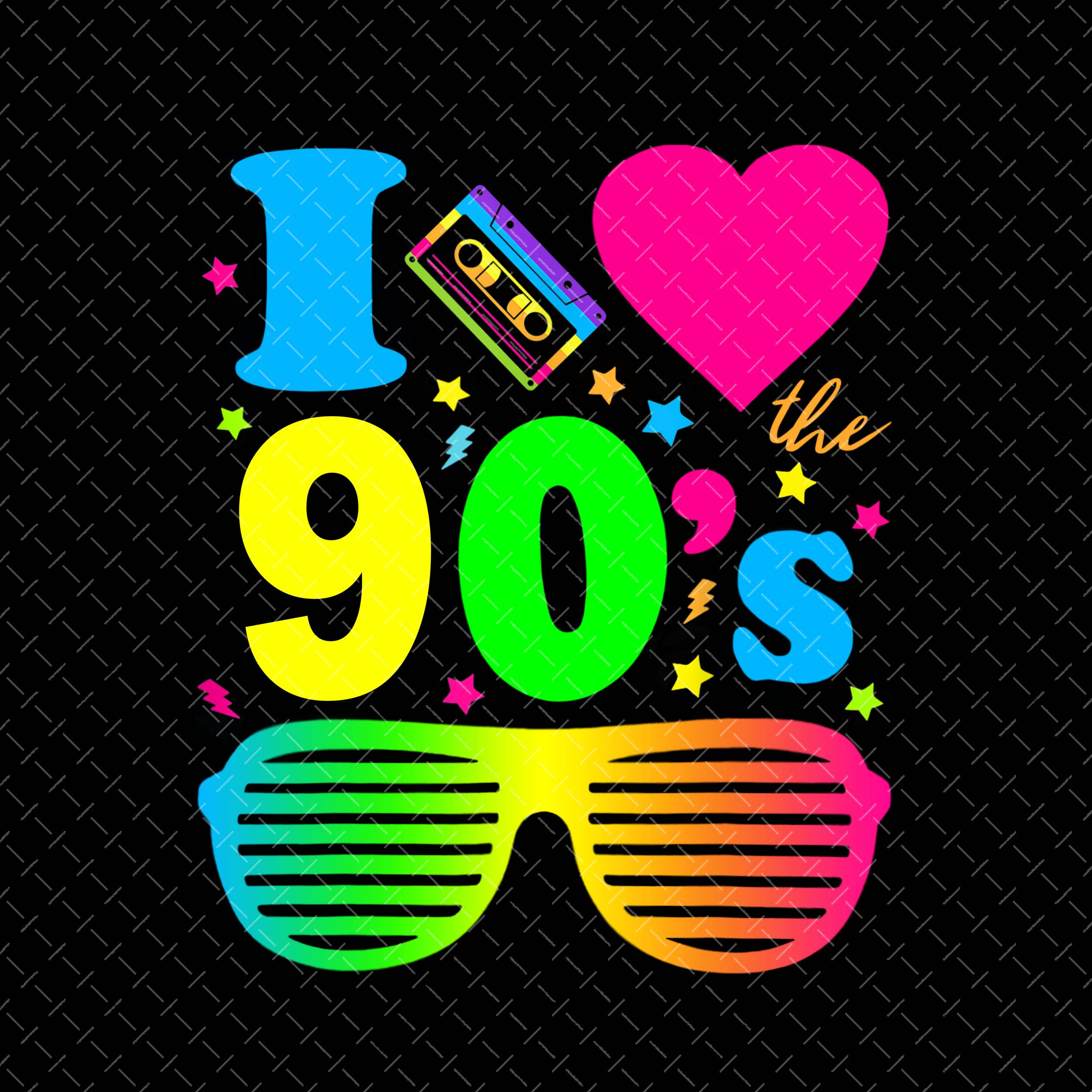 I Love The 90s png, 90s Retro png, 90s Party png, Birthday 1 | Inspire ...