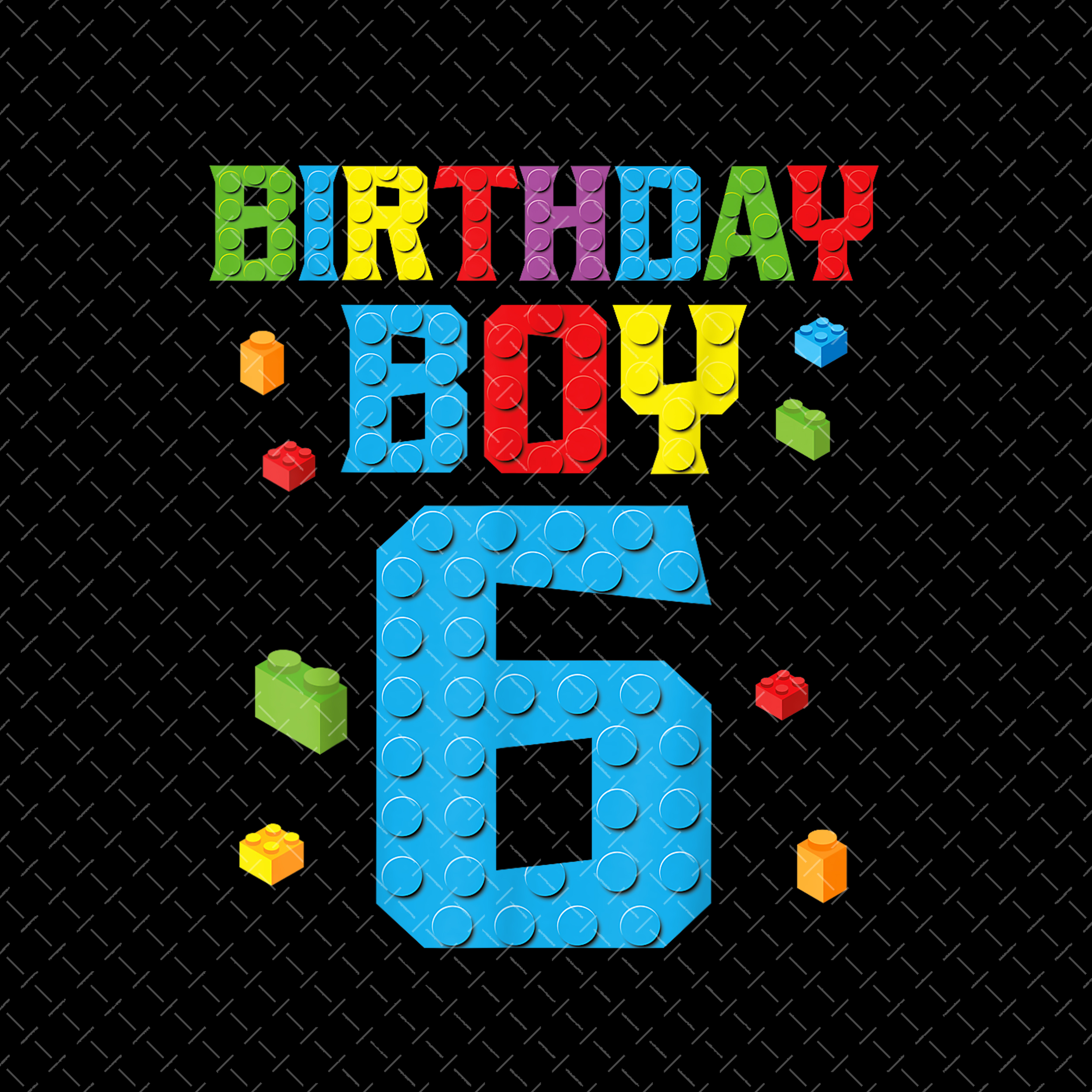 Birthday Block Building PNG, 6 years old birthday boy, Block | Inspire ...