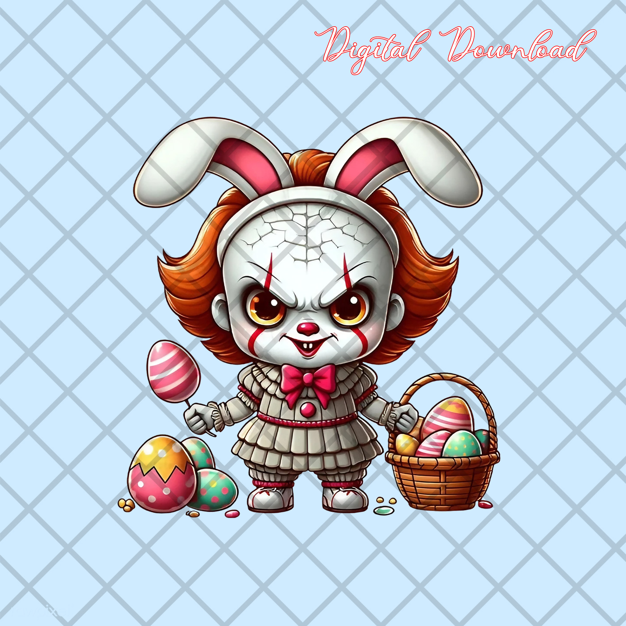 Pennywise Chibi Horror Movie Killer Cute Character Happy Ret | Inspire ...