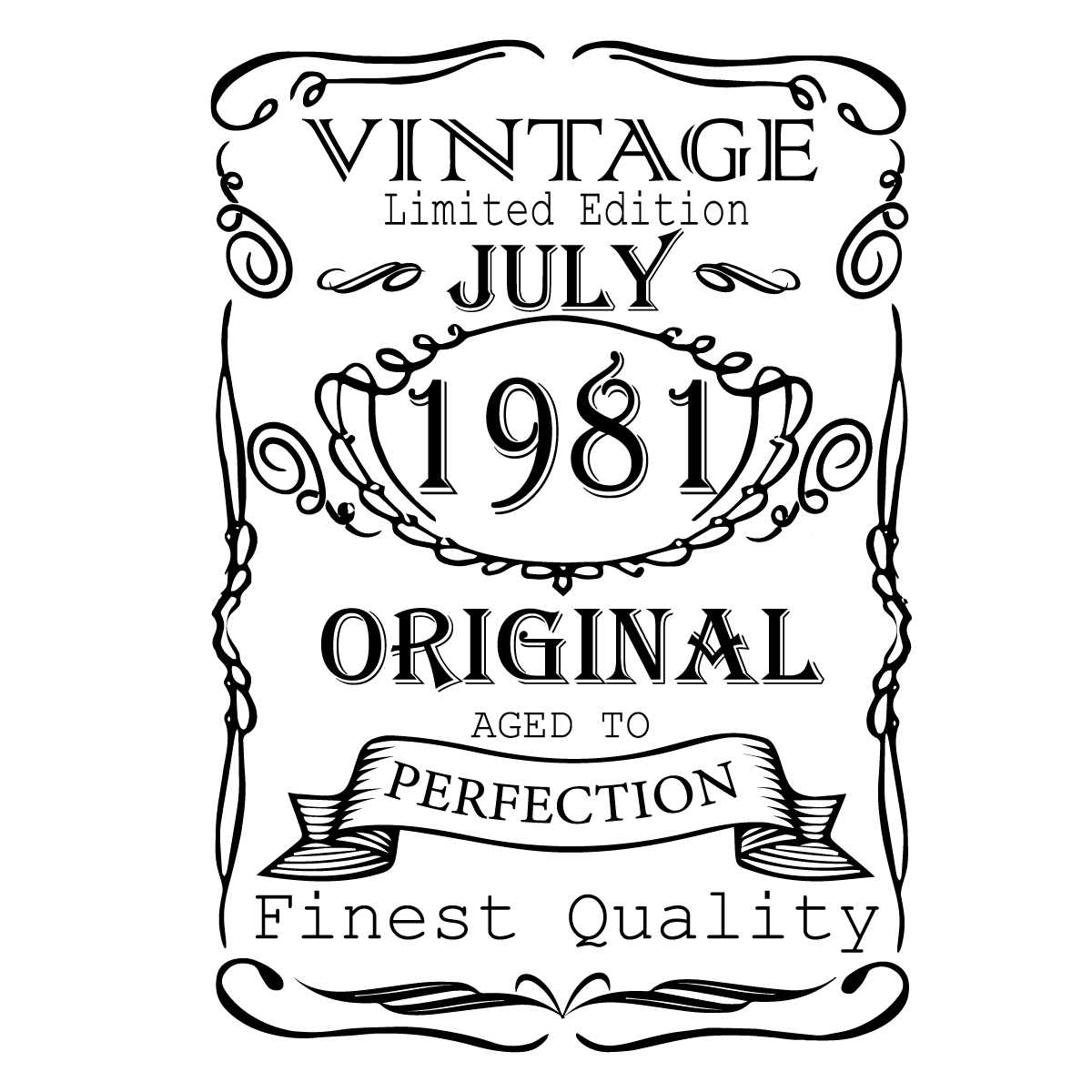 July 1981 Birthday Vintage Limited Edition Svg | Inspire Uplift