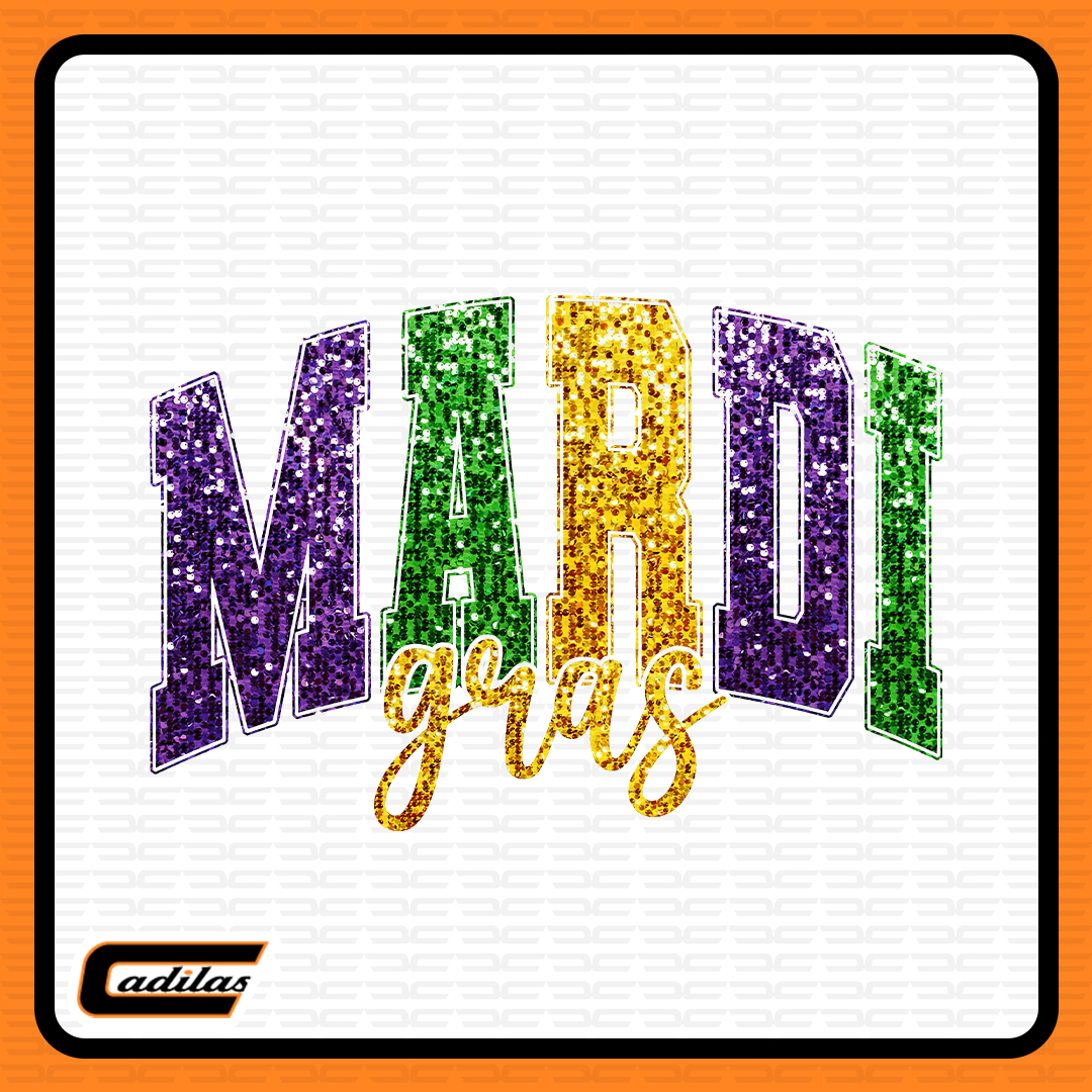 Mardi Gras Faux Embroidery & Ombre Glitter in Purple, Green | Inspire ...