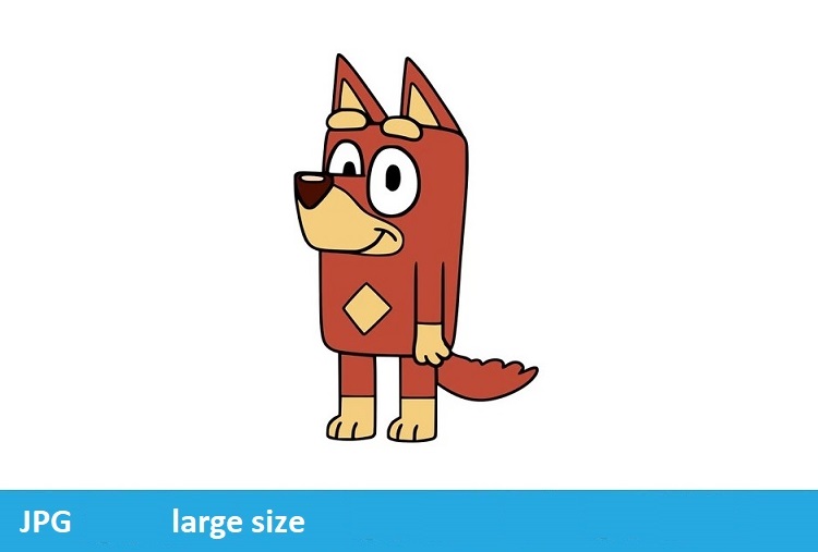 Bluey Rusty Dog jpeg image Cartoon Digital File | Inspire Uplift