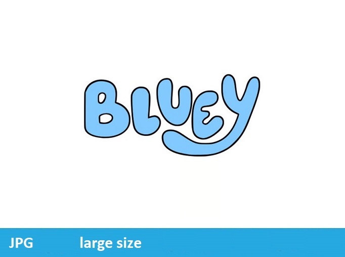 Bluey Logo jpeg image Cartoon Digital File - Inspire Uplift