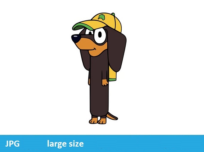 Bluey Snickers Dog jpeg image Cartoon Digital File - Inspire Uplift