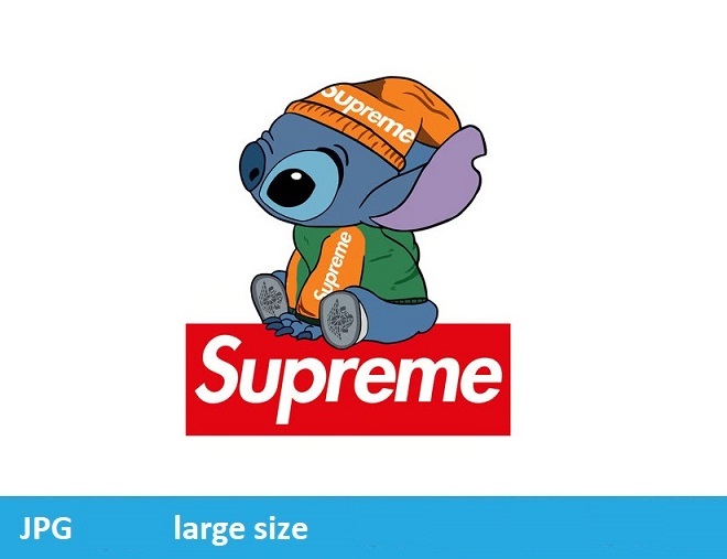 Supreme Stitch jpeg image Cartoon Digital File | Inspire Uplift