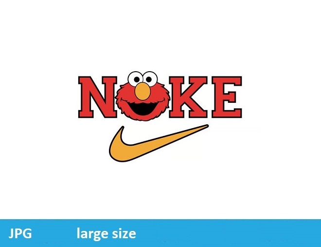 Nike Elmo Sesame Street jpeg image Cartoon Digital File | Inspire Uplift