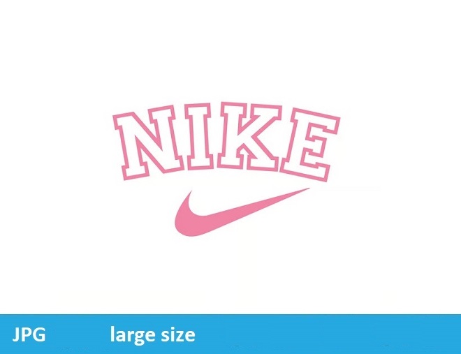 Pink Nike Logo jpeg image Cartoon Digital File | Inspire Uplift