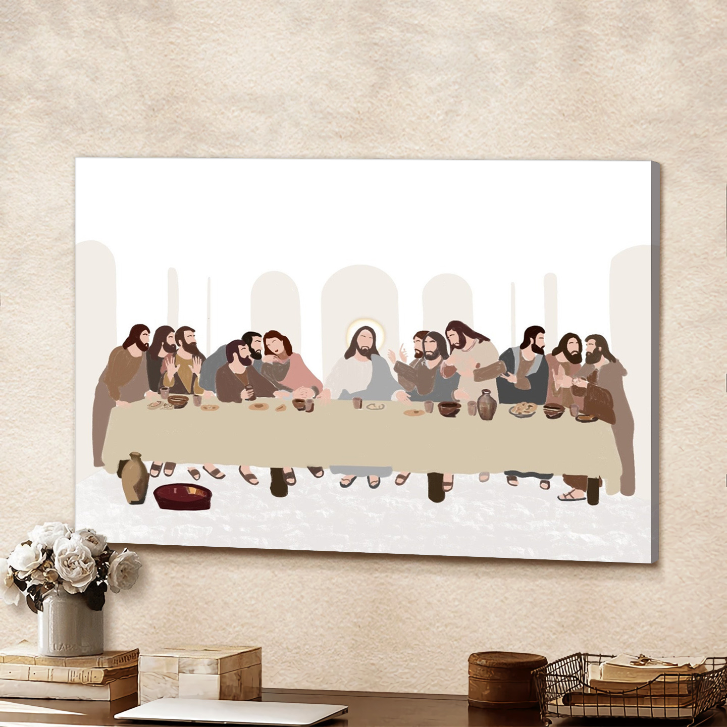 Jesus Christ Last Supper - Jesus Canvas 24 - Christian Gift | Inspire ...