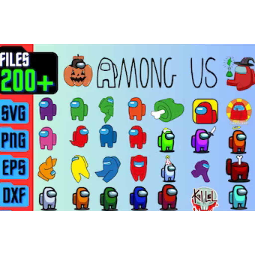 200 Among Us SVG Bundle, Among Us Birthday Clipart, Among Us | Inspire ...