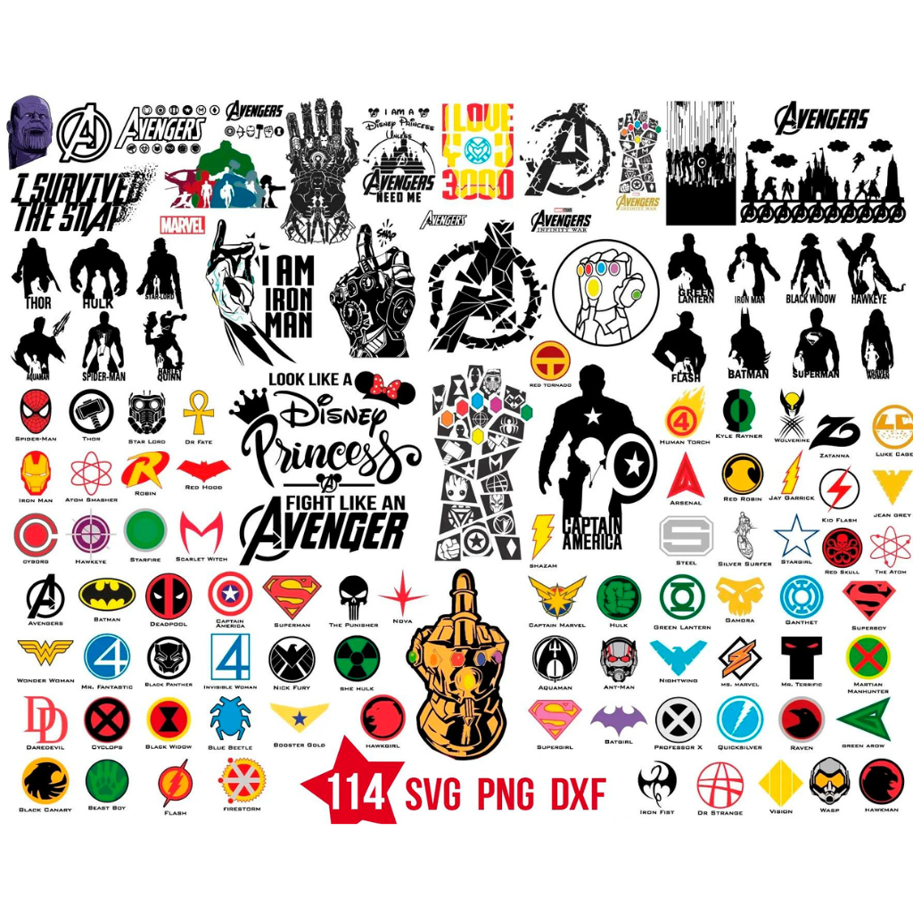 114 Avengers Svg Bundle, Marvel Avengers svg, Marvel Avenger | Inspire ...