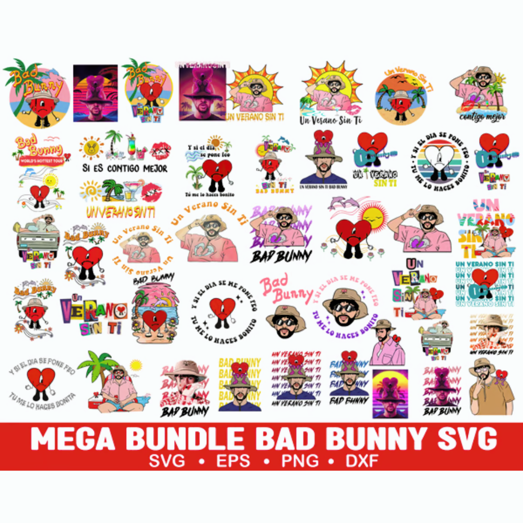 Bad Bunny Svg Bundle Bad Bunny Svg Bundle Instant Download Inspire Uplift