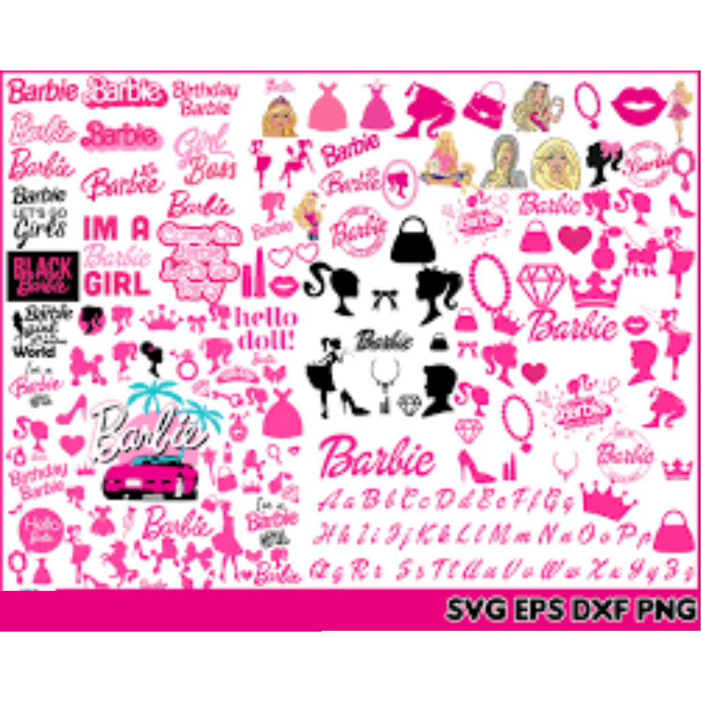Barbie svg, barbie icons bundle, barbie princess Silhouette | Inspire ...