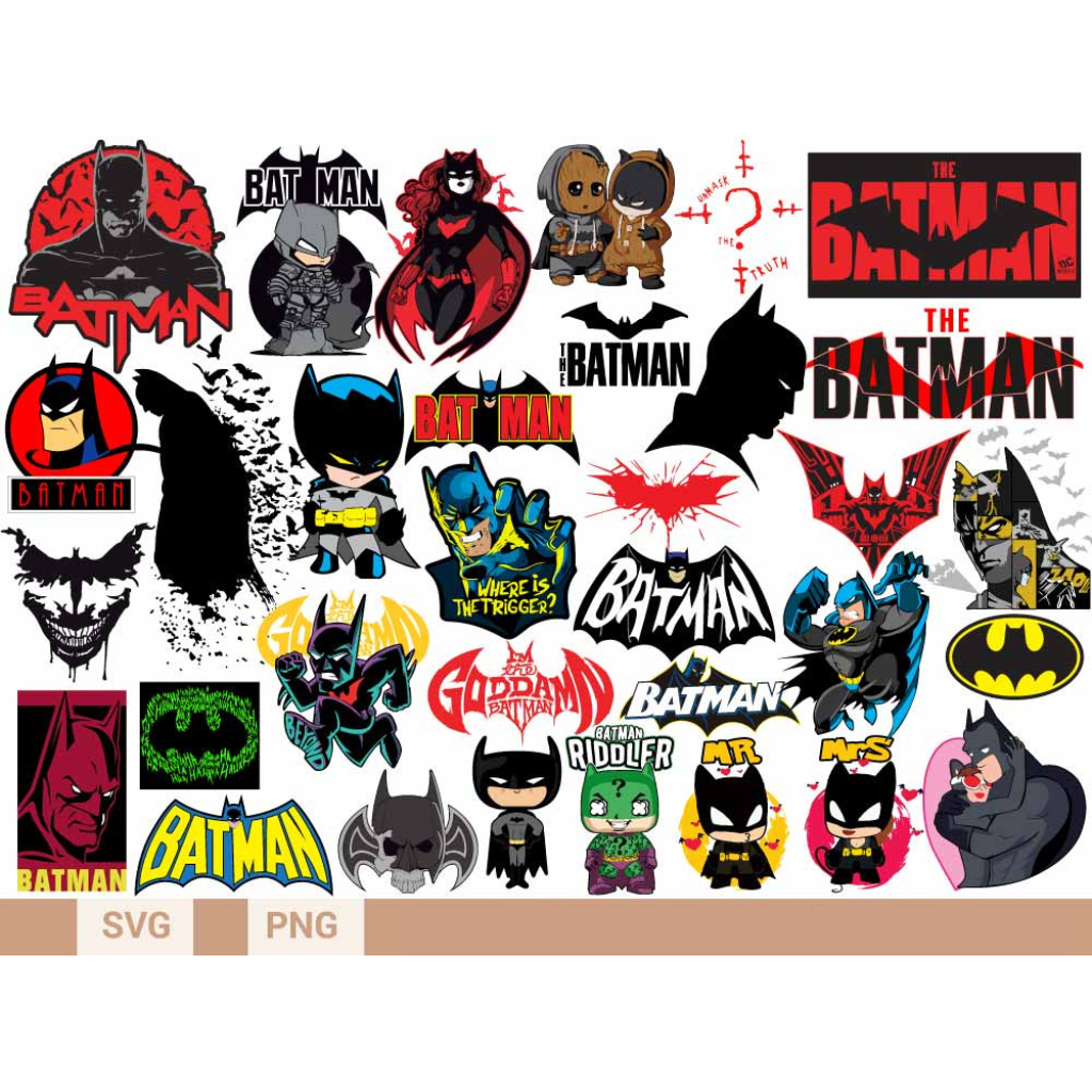 Batman SVG Bundle, Batman PNG, the Batman Logo PNG, Batman C | Inspire ...