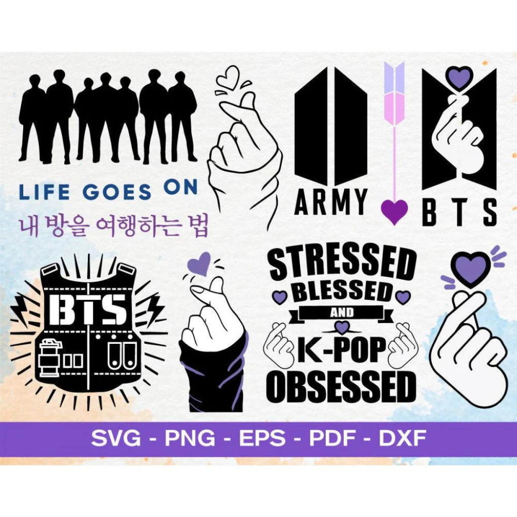 BTS Svg Bundle, BTS svg, Bundle Bts svg, KPop svg files for | Inspire ...