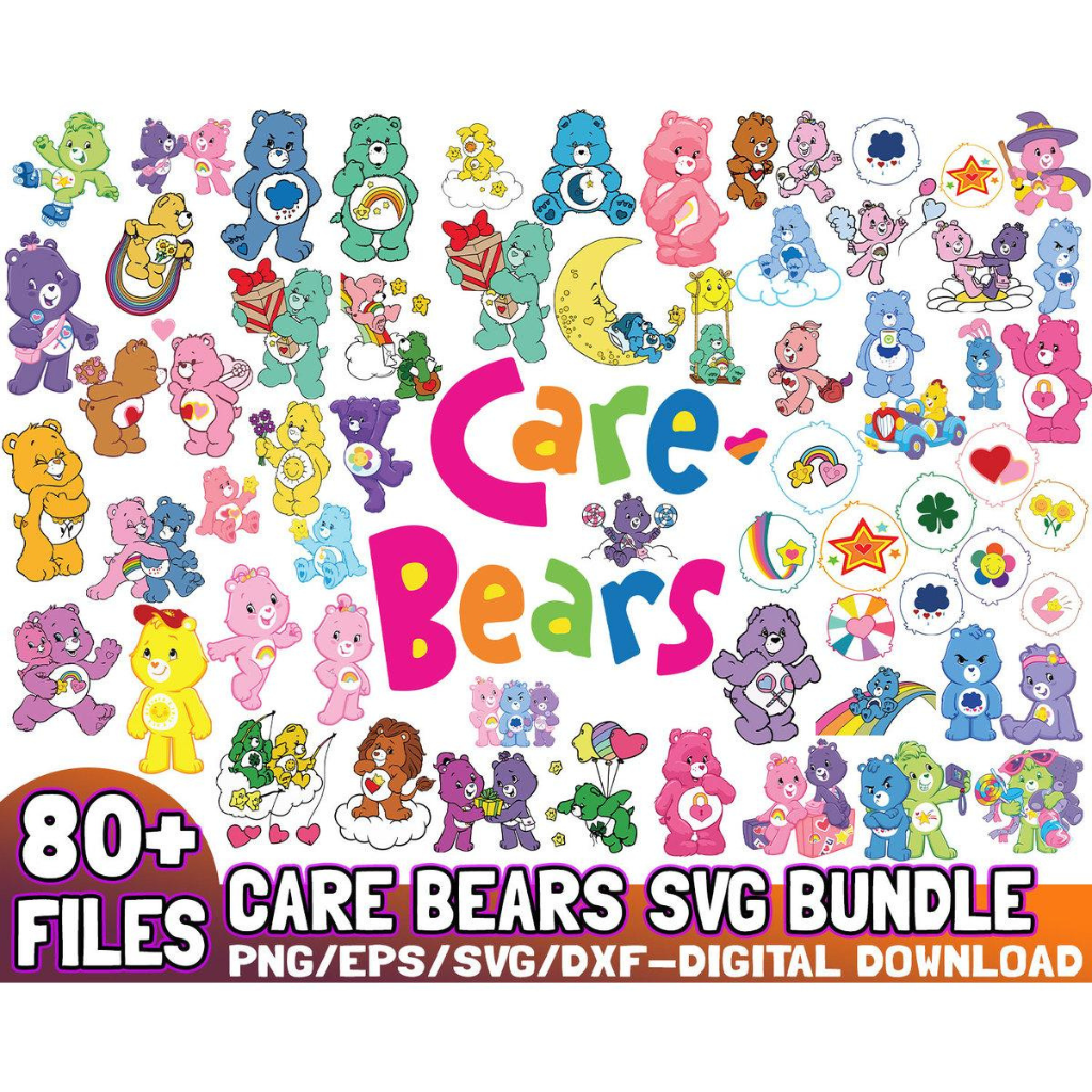 Evil Care Bears svg bundle, Care Bears Layered Cricut, Funny | Inspire ...