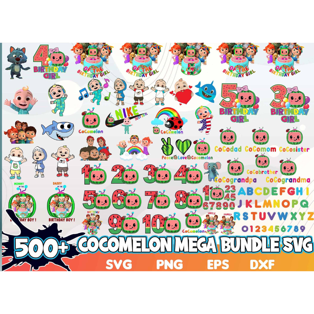Mega Cocomelon Svg Bundle Cocomelon Clipart Cocomelon Party | Inspire ...