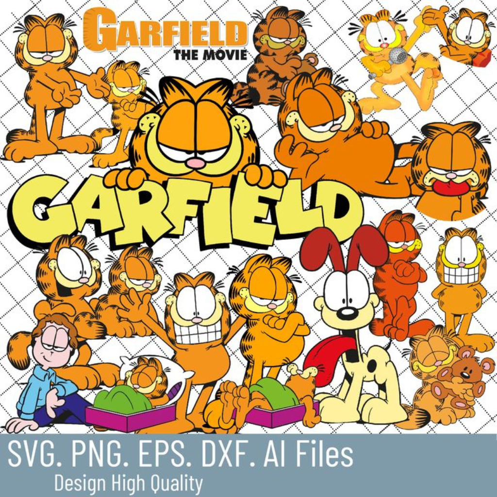 Bundle 49 Files Garfield Bundle Svg, Garfield Svg, Odie Svg, | Inspire ...