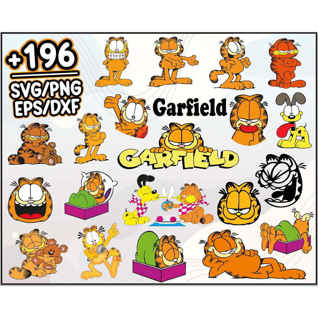 Bundle 196 Files Garfield Bundle Svg, Garfield Svg, Odie Svg | Inspire ...