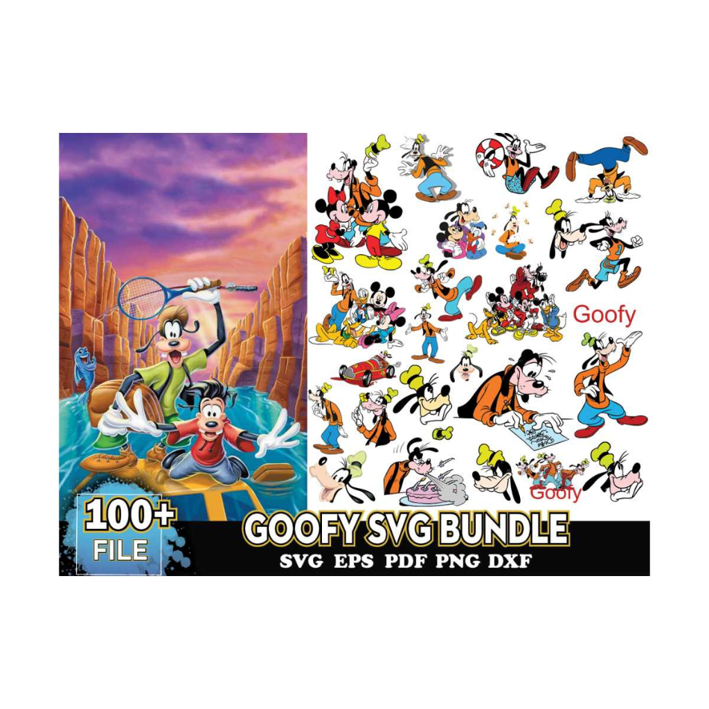 100 Goofy SVG Bundle, Layered Goofy cut file, Goofy svg, Dis | Inspire ...