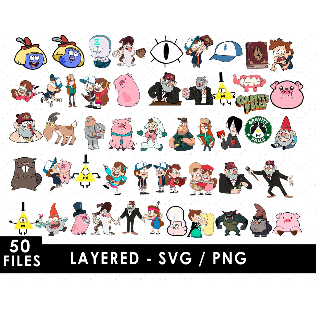 50 Files Gravity Falls Bundle Png, Cartoon Png, Gravity Fall | Inspire ...