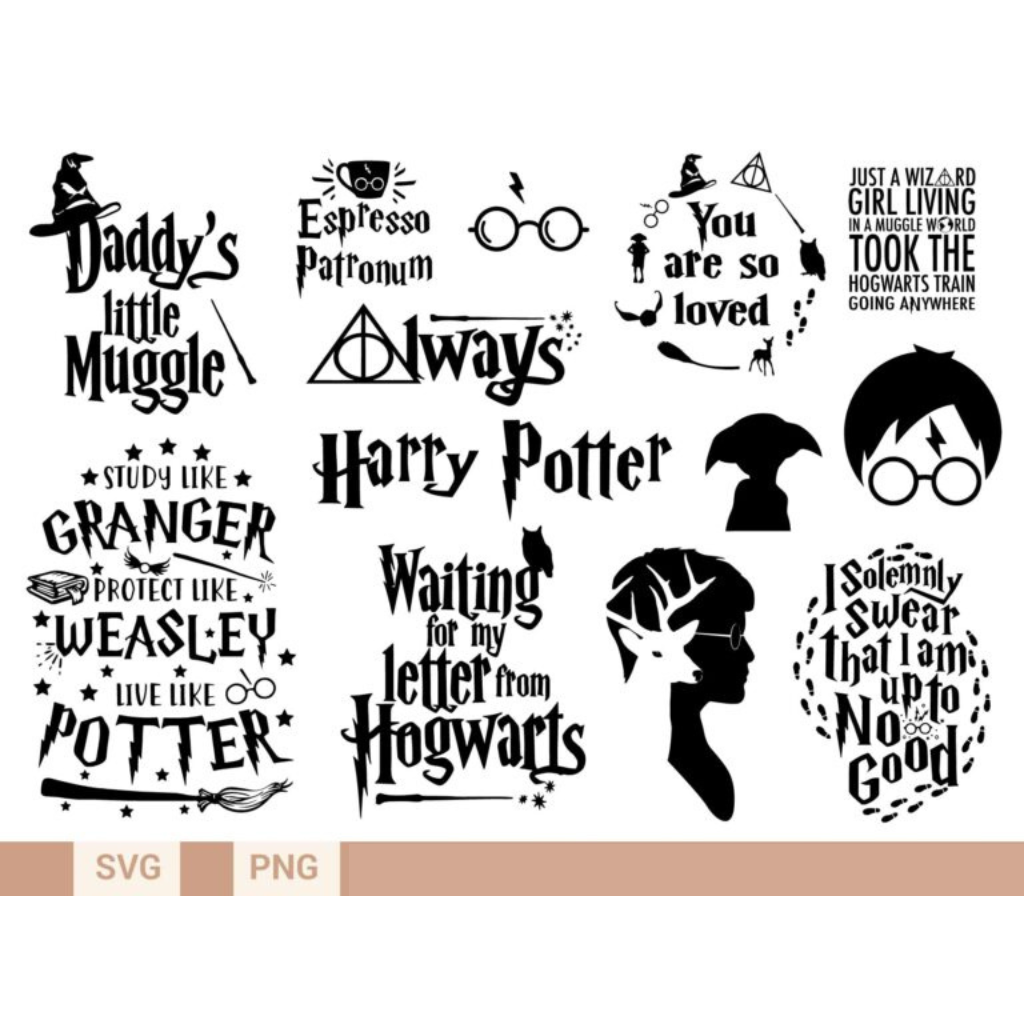 Harry Potter Svg Bundle, Harry Potter Svg, Harry Potter Elem - Inspire ...
