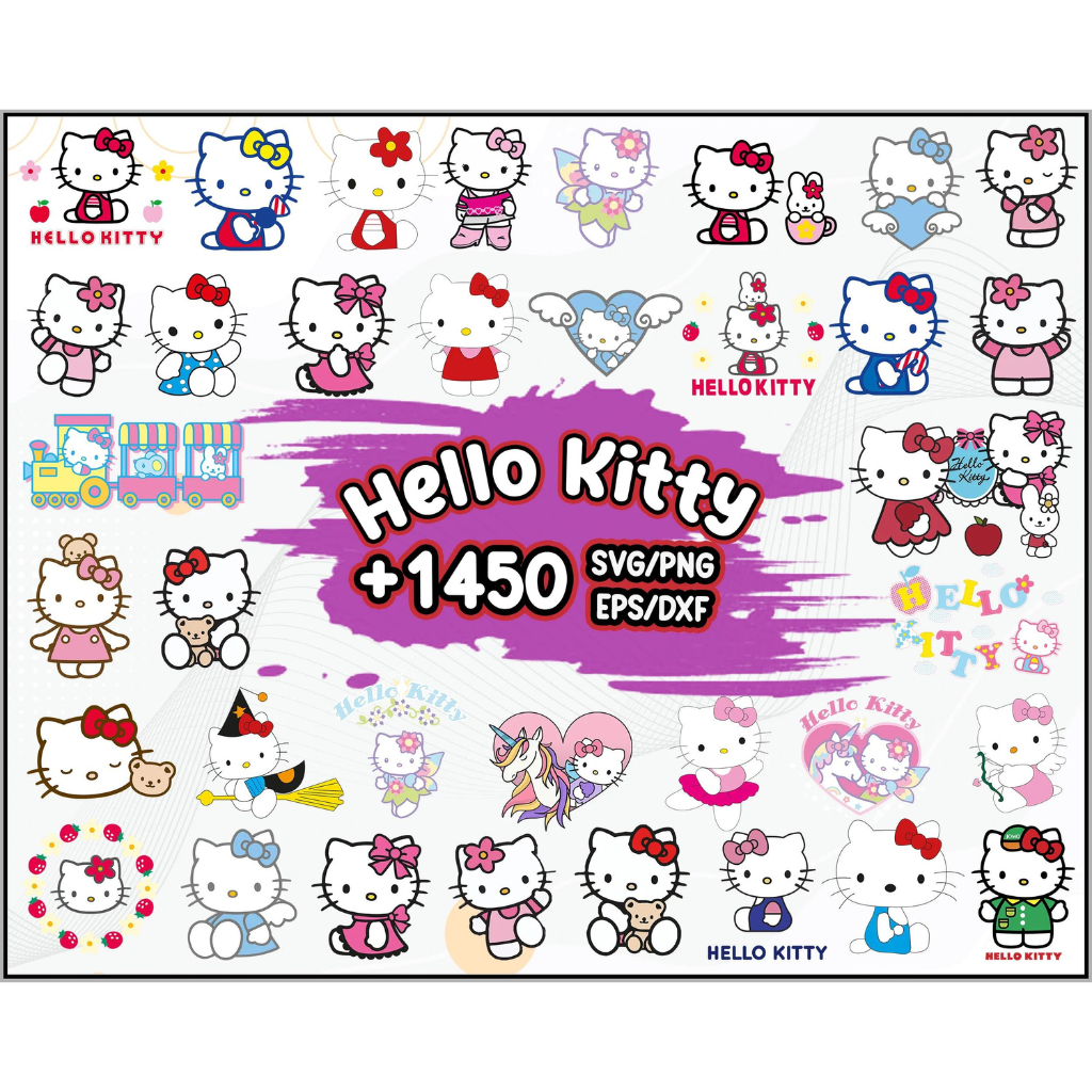 1450 Hello Kitty SVG Files, Hello Kitty SVG Bundle, Hello Ki | Inspire ...