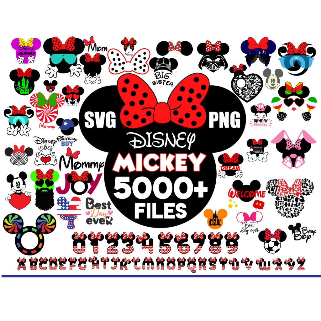 5000 Mickey Mouse SVG bundle, Mickey Mouse png, Mickey Mouse | Inspire ...