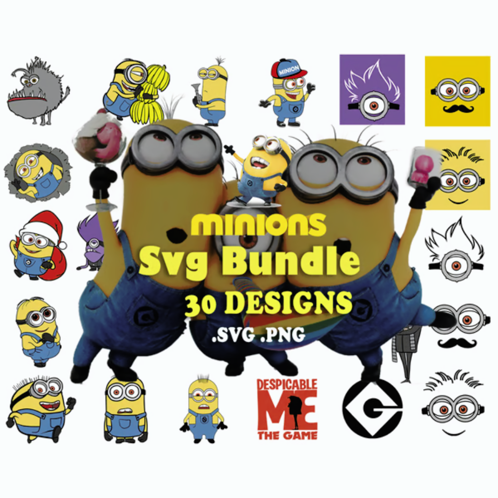99 Minions Svg Bundle, Minions Faces SVG Vector Bundle, Mini | Inspire ...