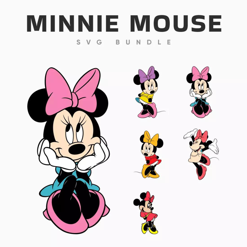 minnie mouse svg outline bundle, minnie mouse svg, mini mous | Inspire ...