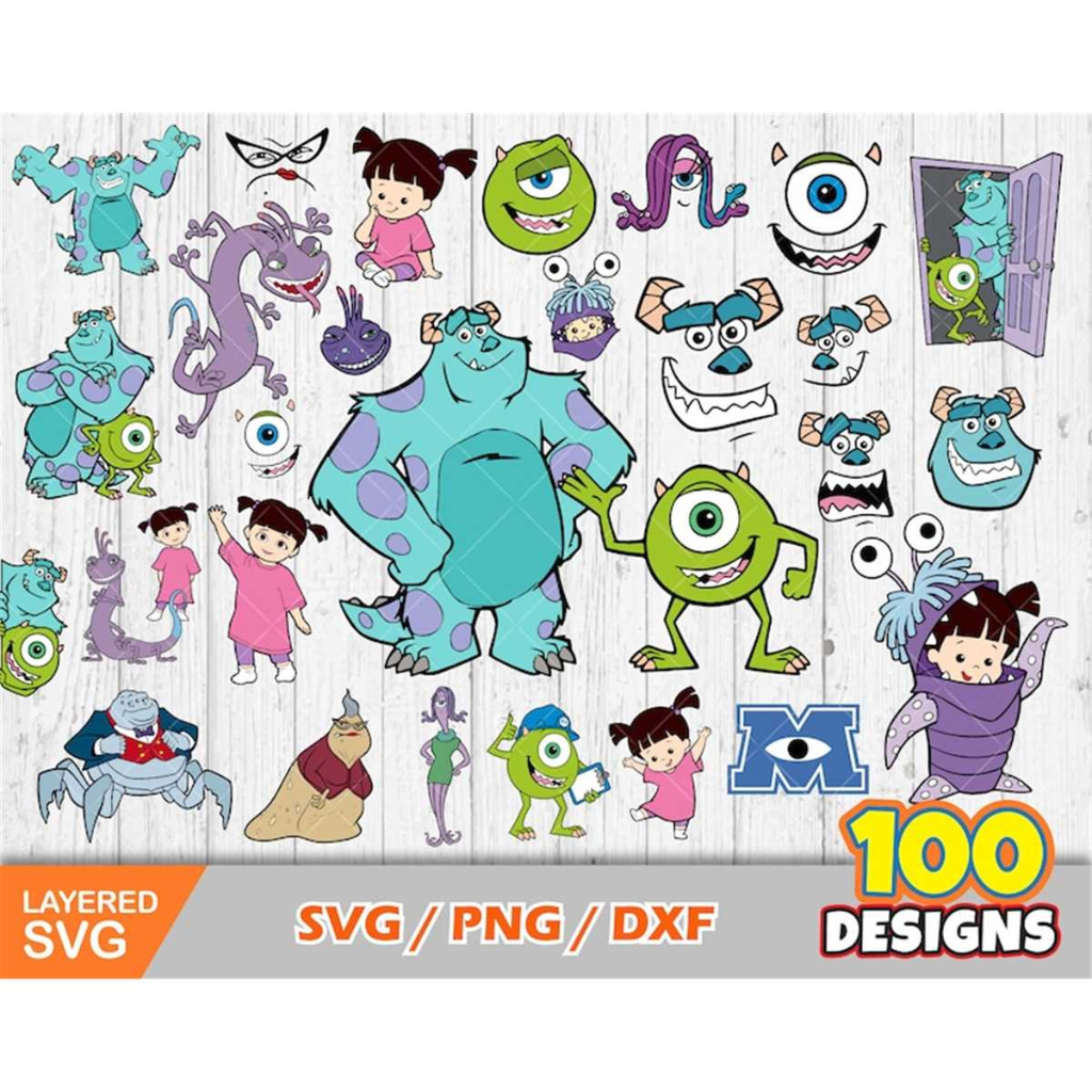 Monsters Inc SVG Bundle, Monsters Inc PNG, Monsters Inc Logo - Inspire ...