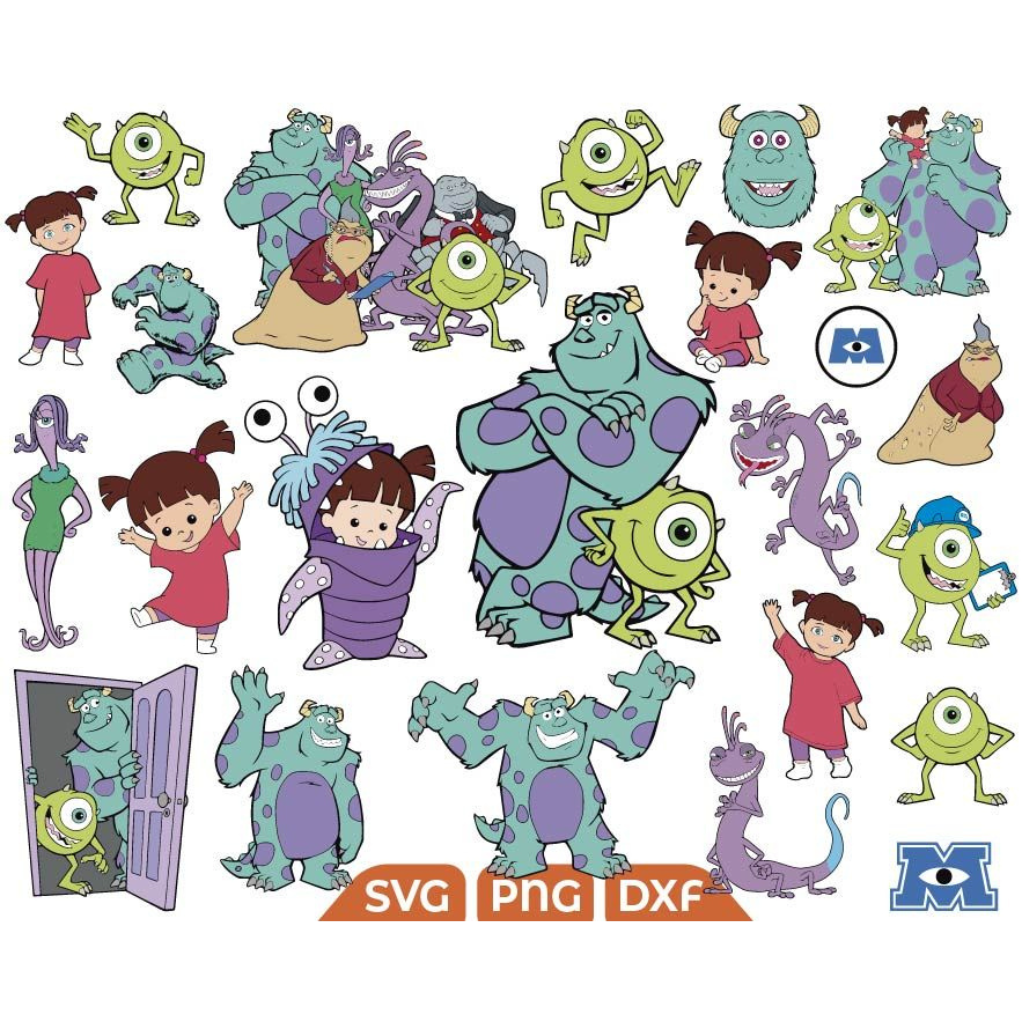 Monsters Inc SVG Bundle, Monsters Inc PNG, Monsters Inc Logo - Inspire ...