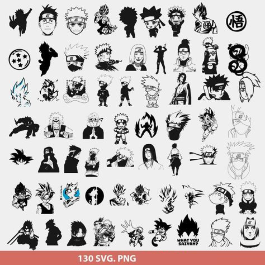 Naruto SVG Bundle, Anime Vector, Anime Cut file, Anime Clipa | Inspire ...