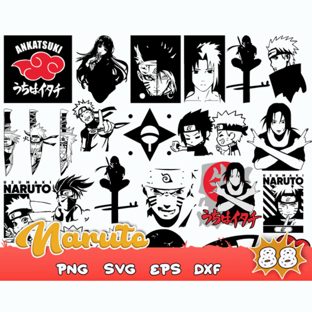 Naruto SVG Bundle, Anime Vector, Anime Cut file, Anime Clipa | Inspire ...