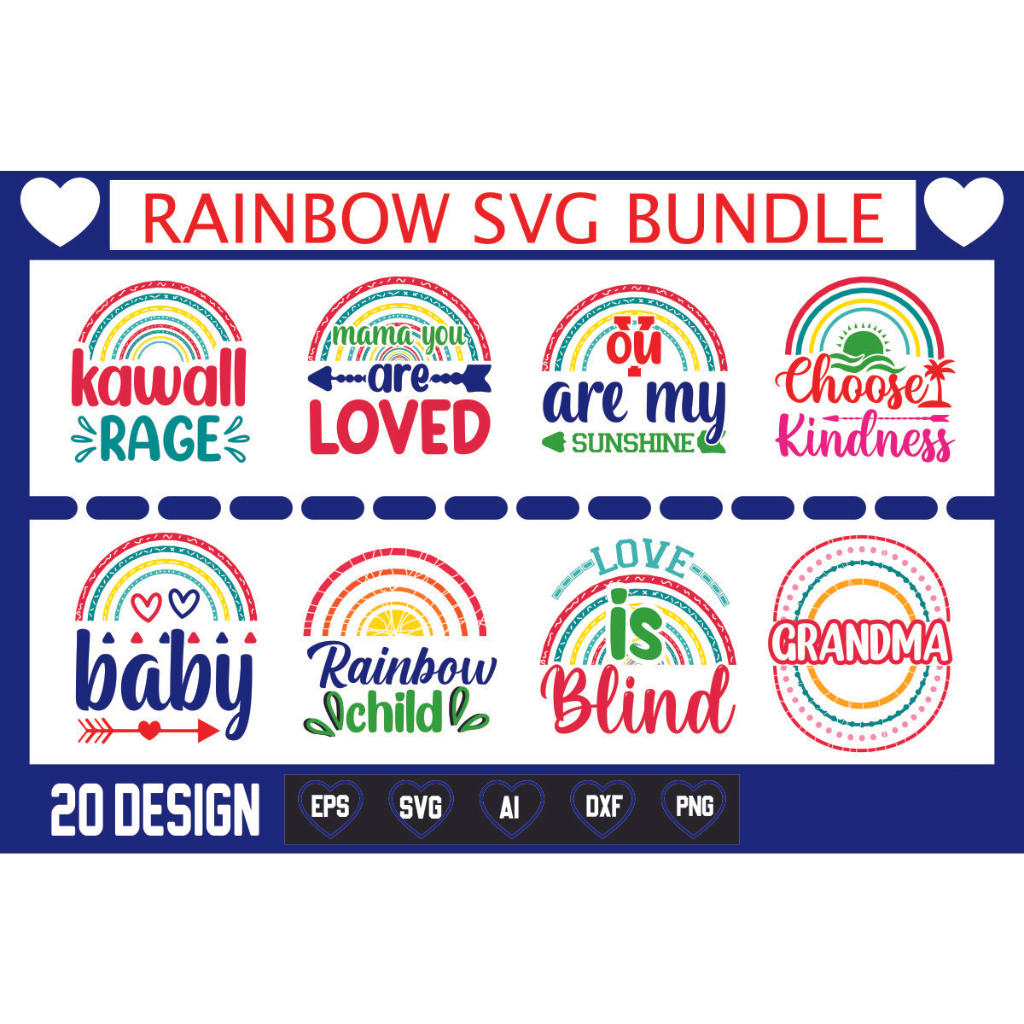 Boho rainbow svg bundle,Rainbows svg cut file,Boho Rainbow s | Inspire ...