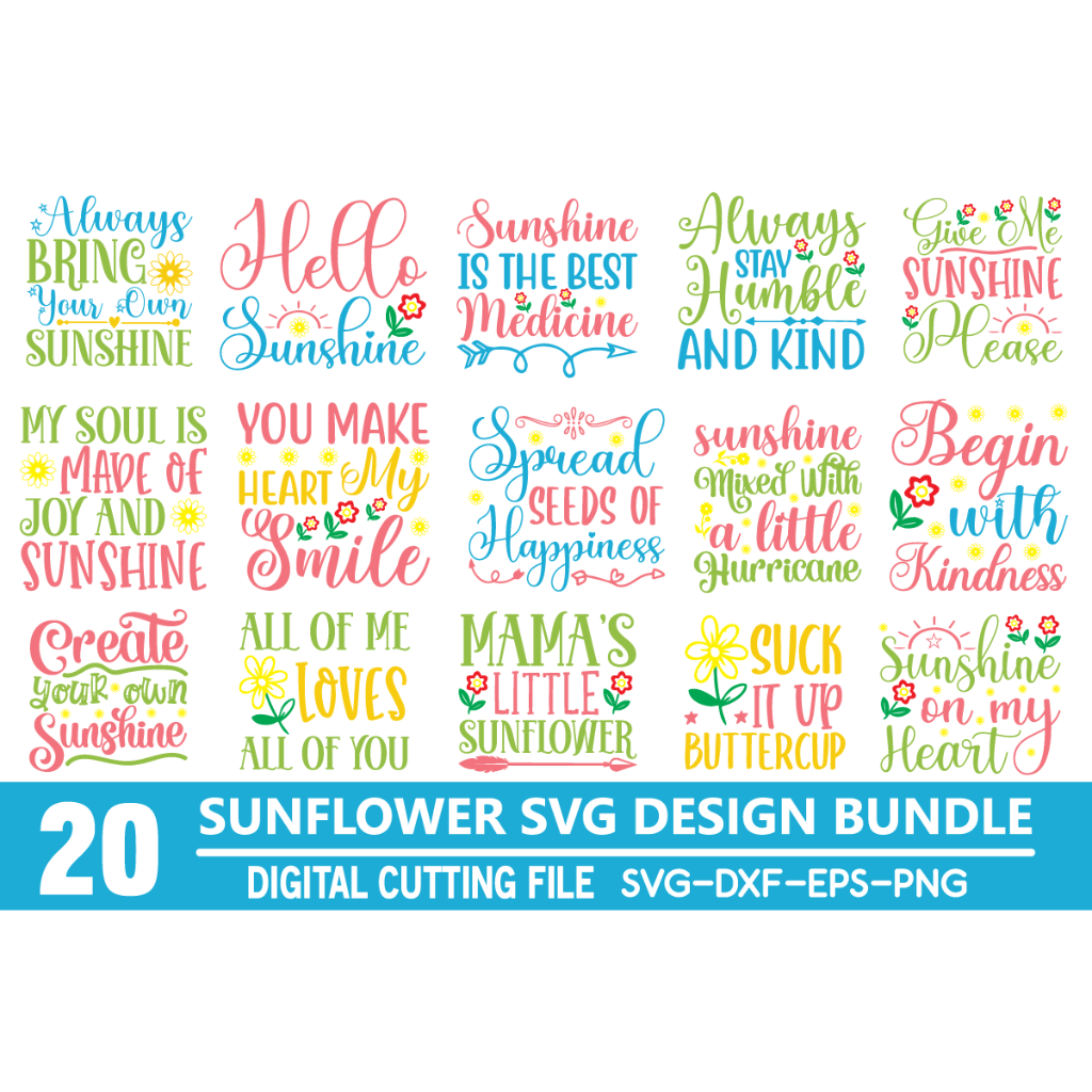 Sunflower SVG Bundle, Sunflower SVG, Flower SVG, Monogram Sv | Inspire ...