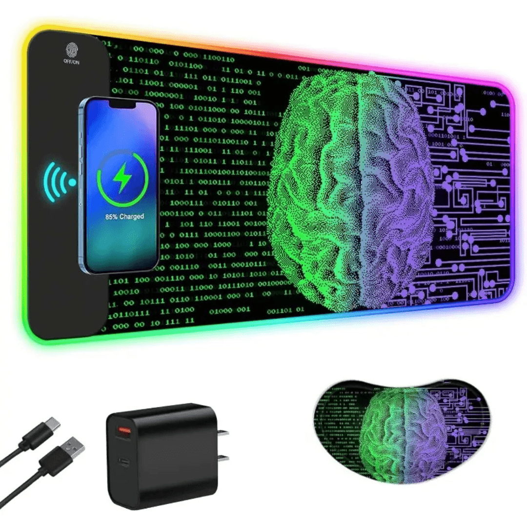 15W Wireless Charging RGB Gaming Mouse Pad – Large LED Desk | Inspire ...