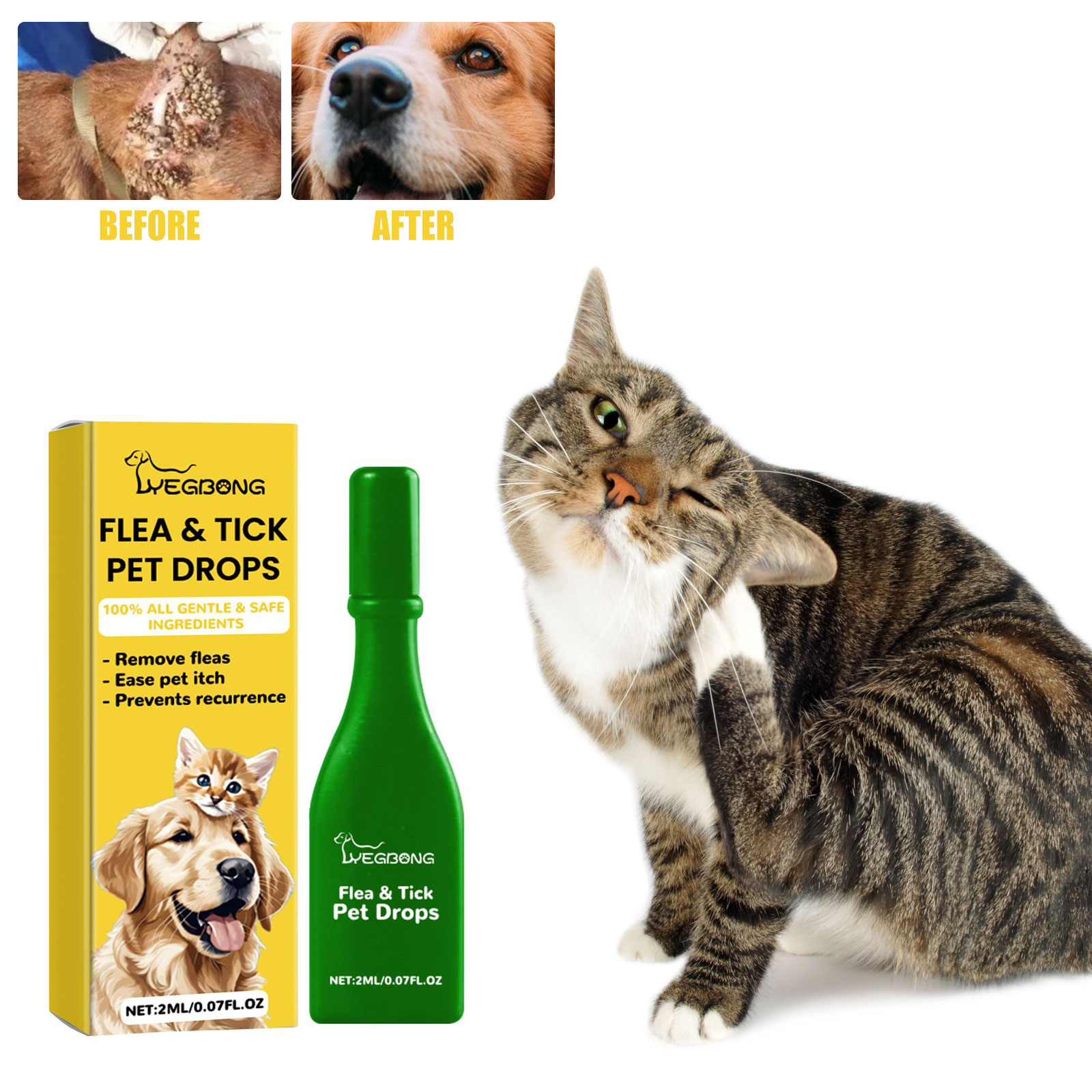 Cat Flea Drops – Fast-Acting Tick & Flea Treatment | Inspire Uplift