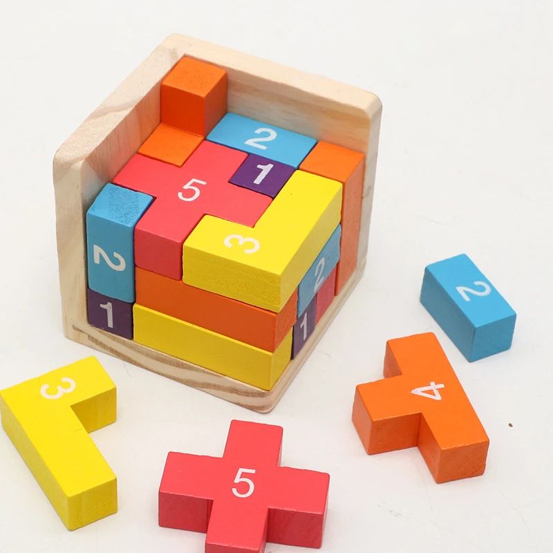 Colorful Luban Lock 3D Wooden Puzzle Toy | Inspire Uplift