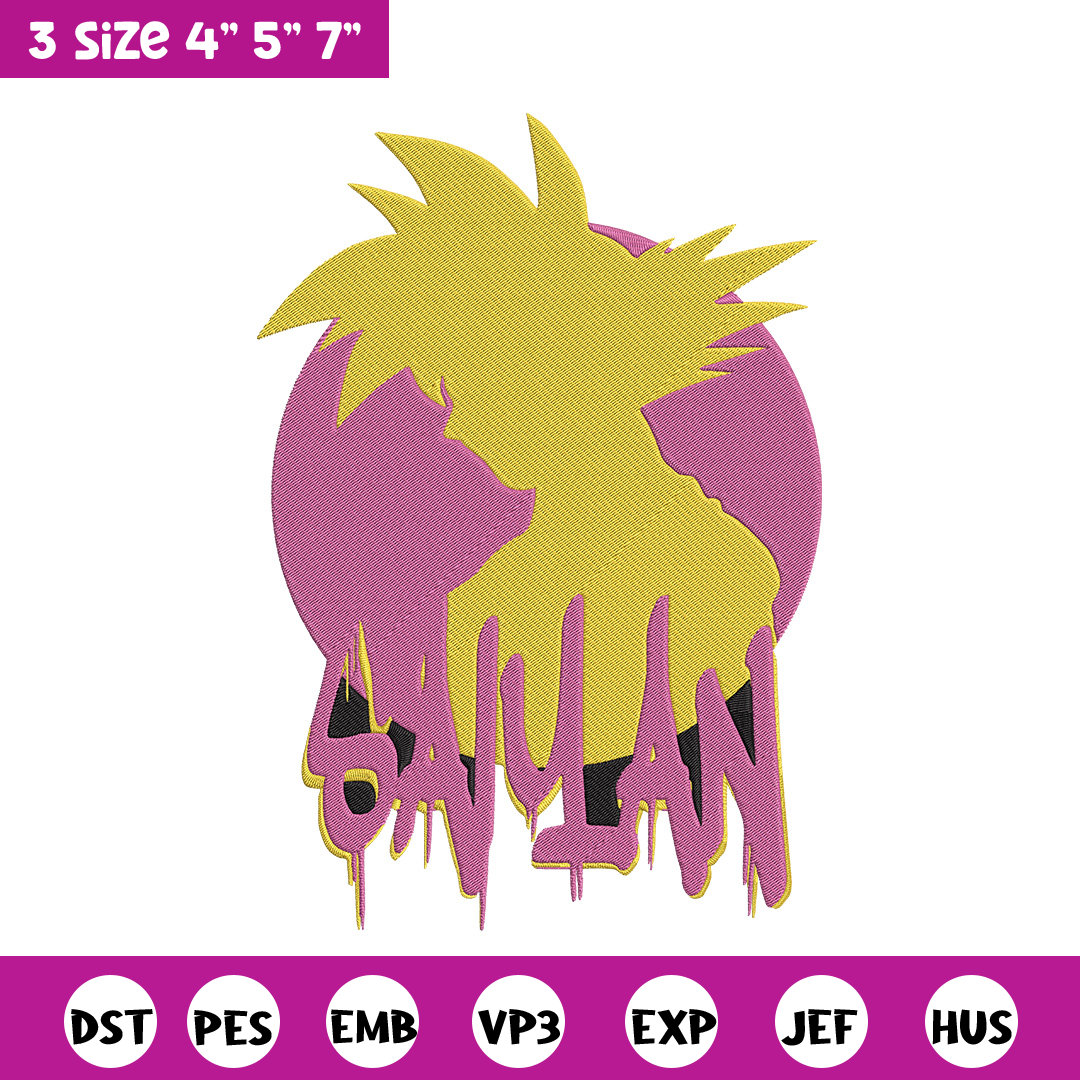 Goku circle Embroidery Design, Dragonball Embroidery, Embroi | Inspire ...