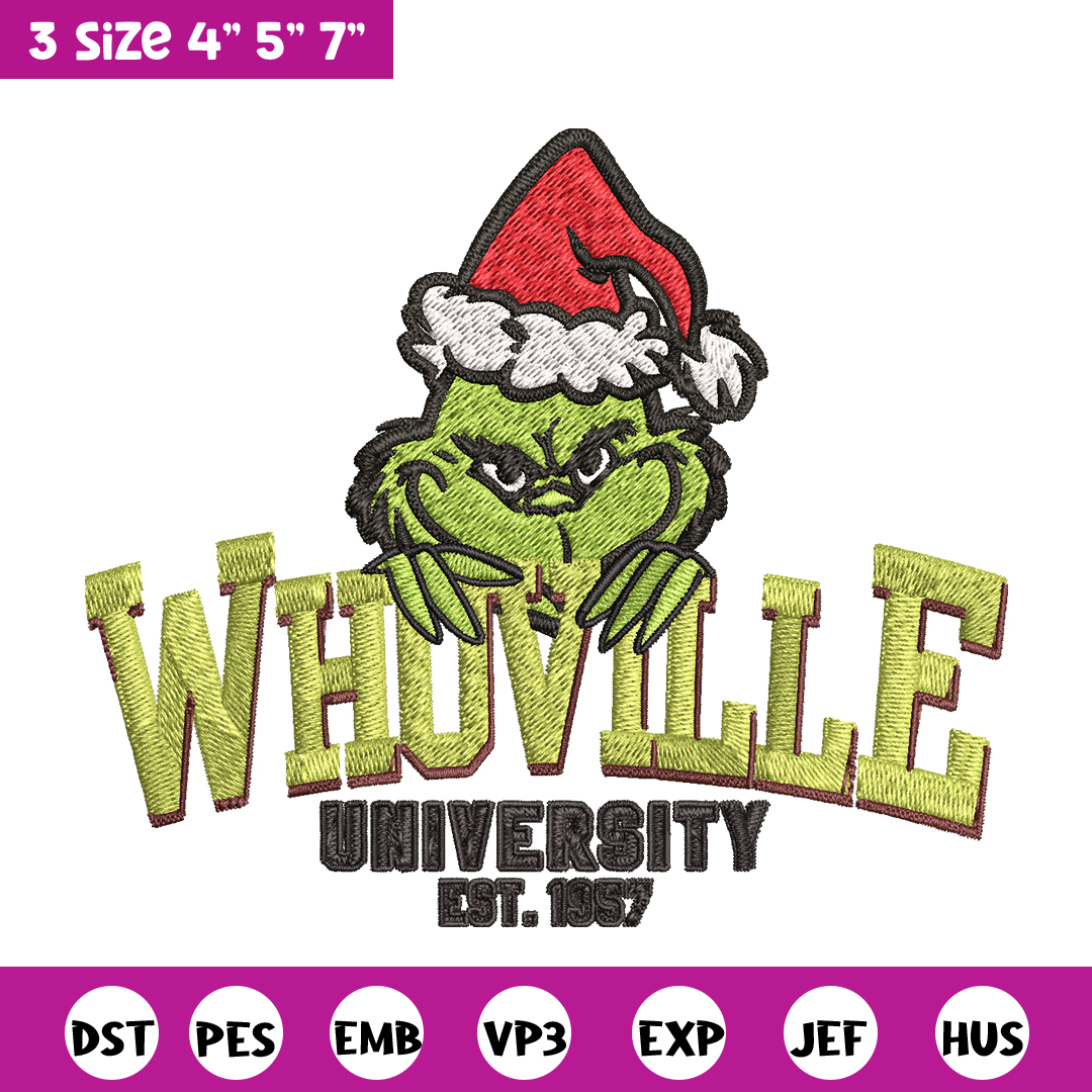 Grinch Whoville Embroidery design, Grinch Christmas Embroide - Inspire ...
