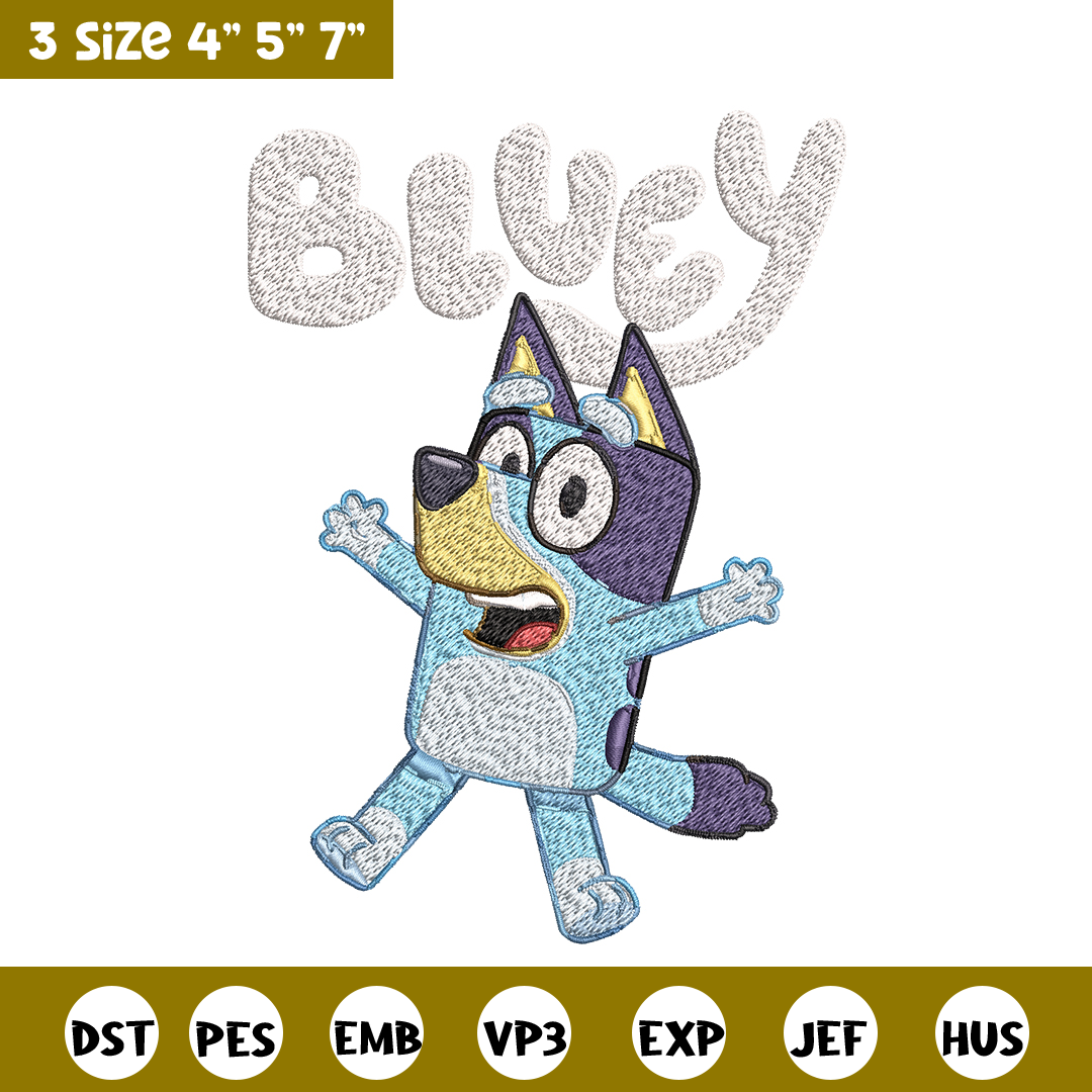 Bluey Embroidery, Bluey Cartoon Embroidery, cartoon Embroide - Inspire ...