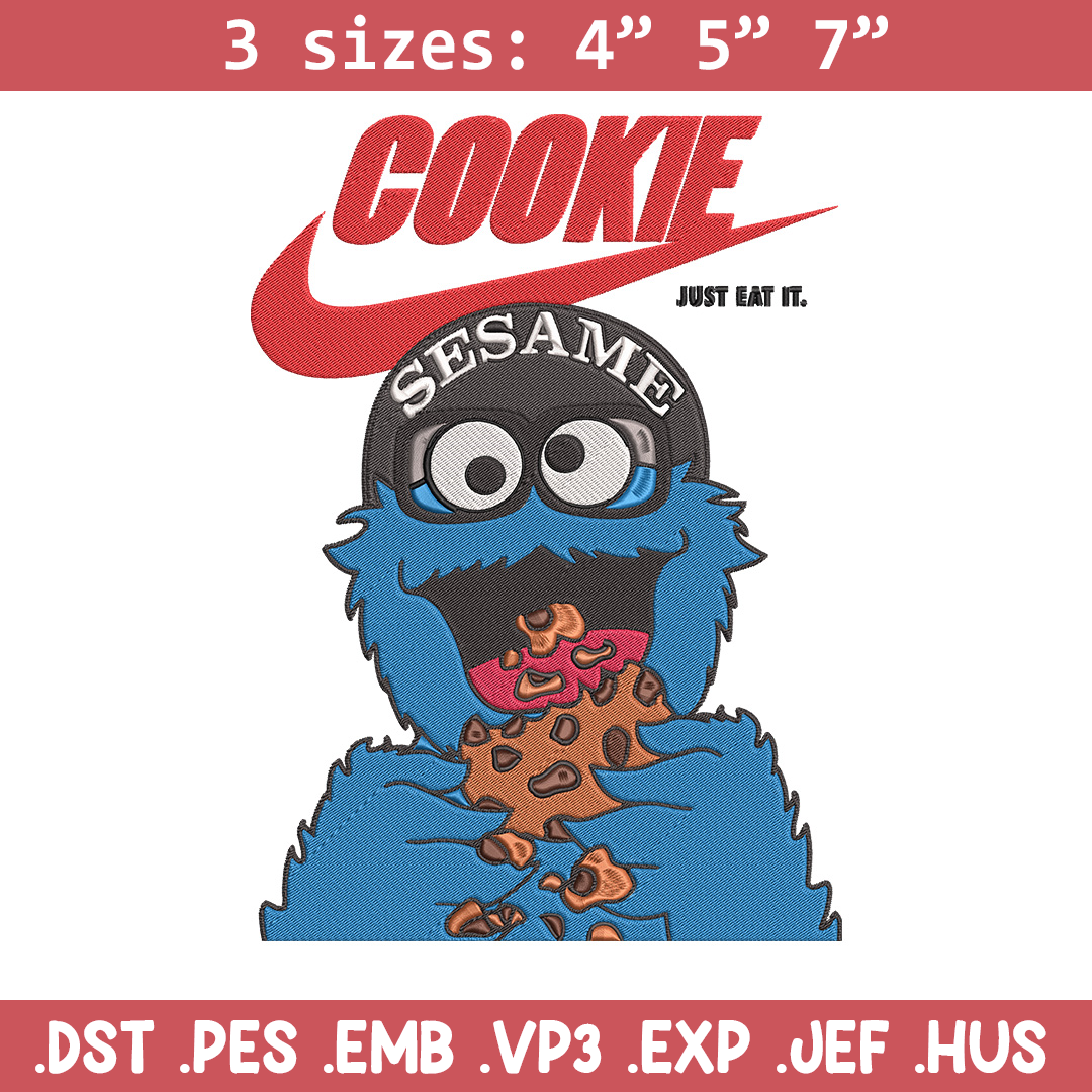 Cookie Monster x nike Embroidery Design, Cookie Monster Embr | Inspire ...