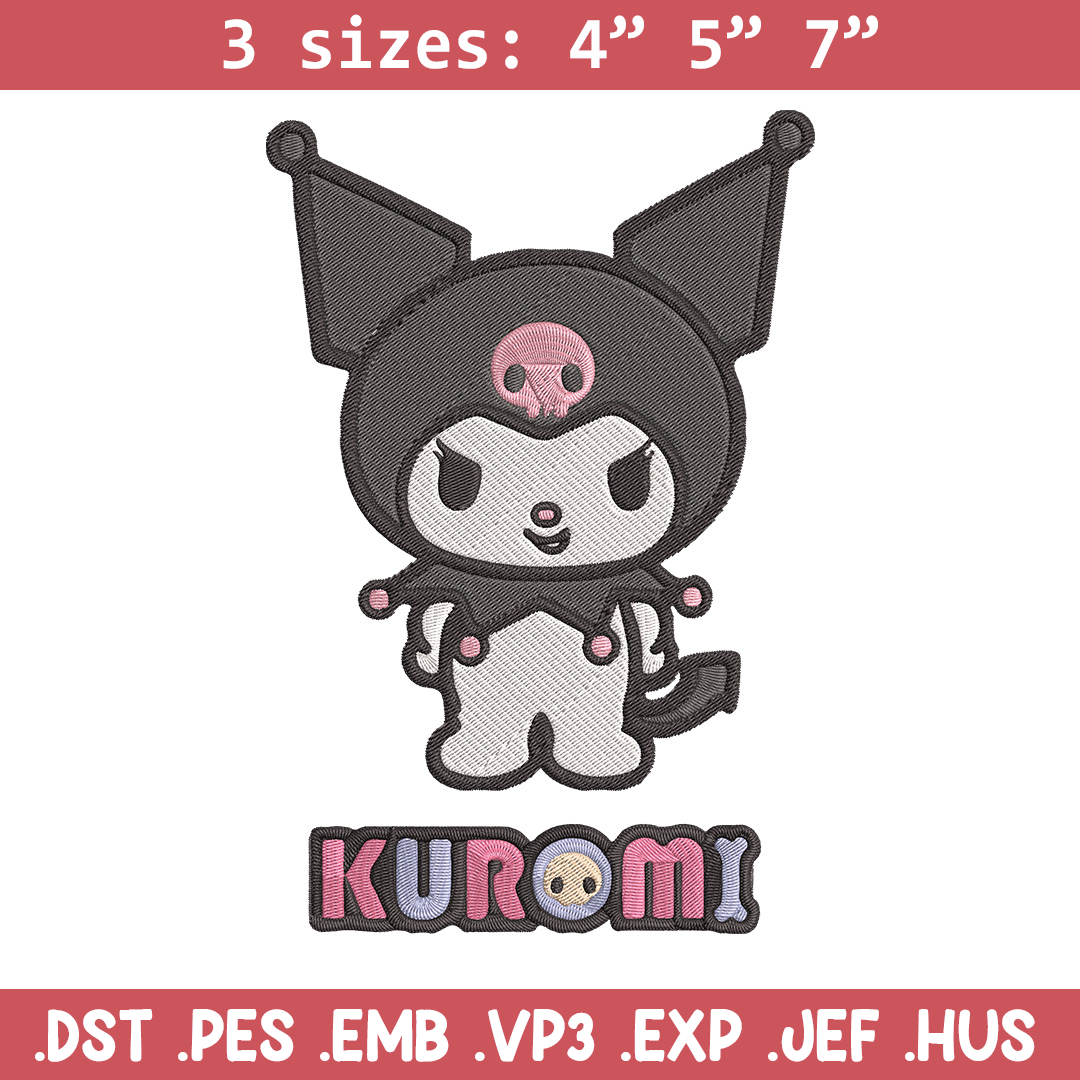 Kuromi logo Embroidery Design, Hello kitty Embroidery, Embro - Inspire ...