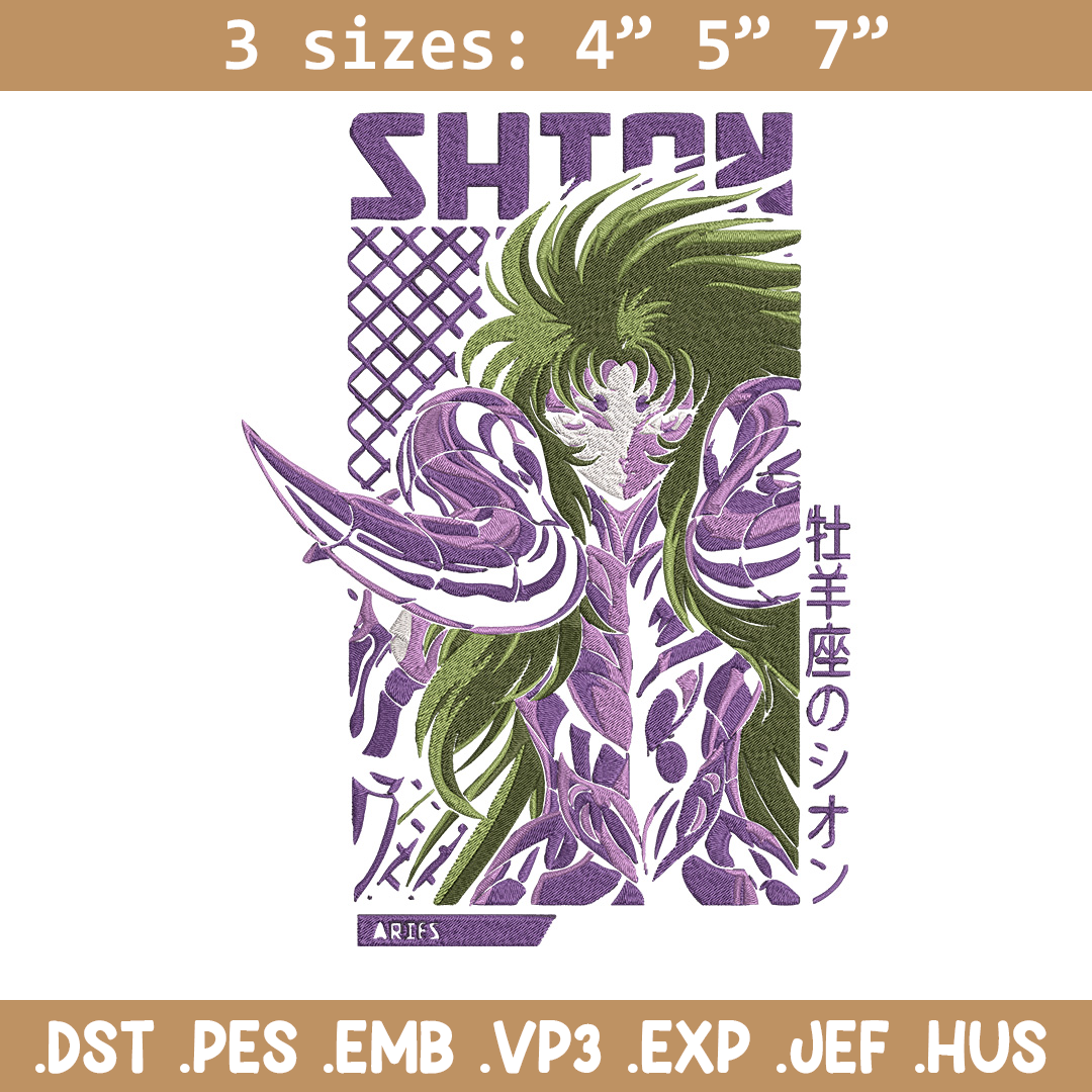 Aries Shion Embroidery Design, Saint Seiya Embroidery, Embro | Inspire ...